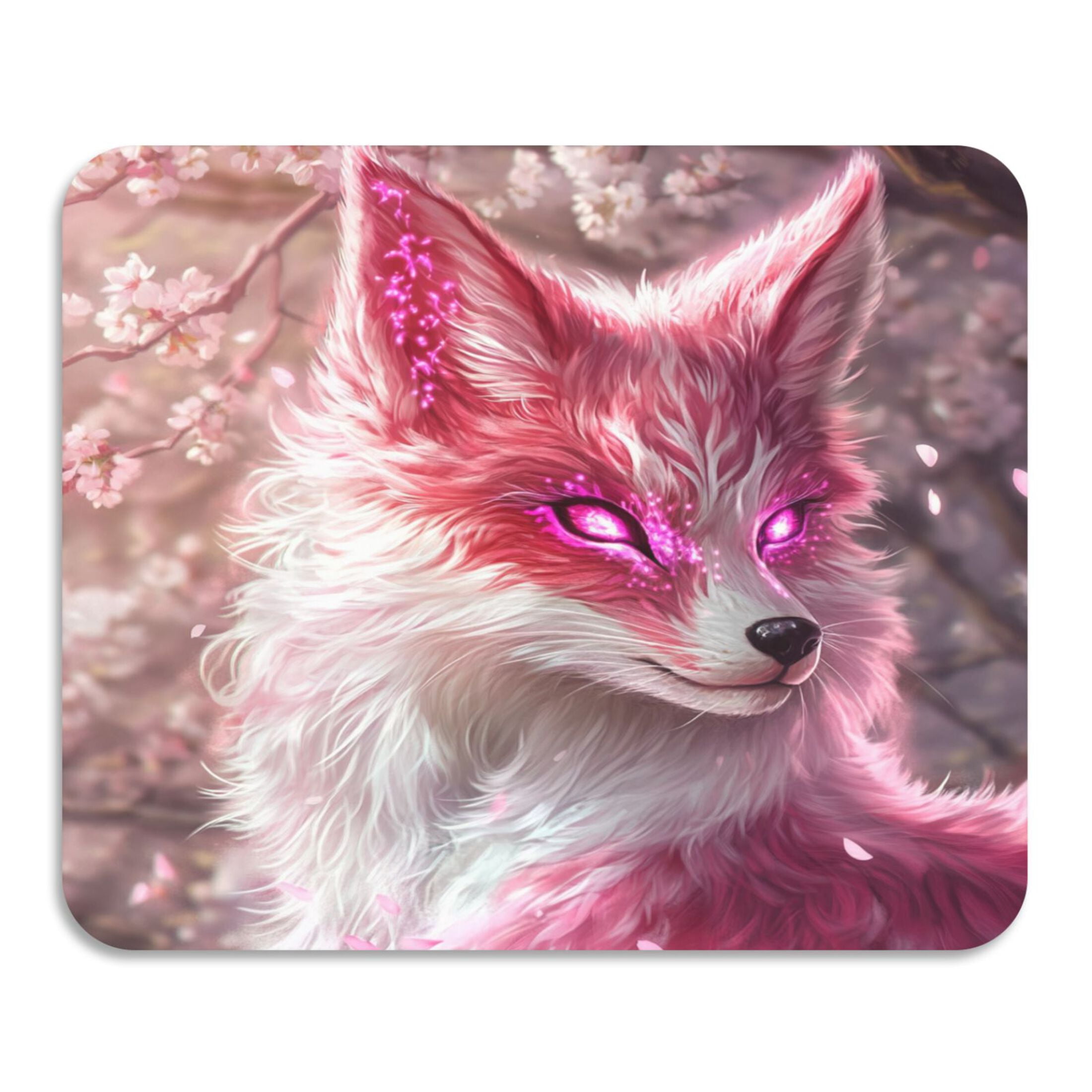 BZSMCE Dish Drying Mats Diatom Pink Fox with Glowing Eyes Creativity ...