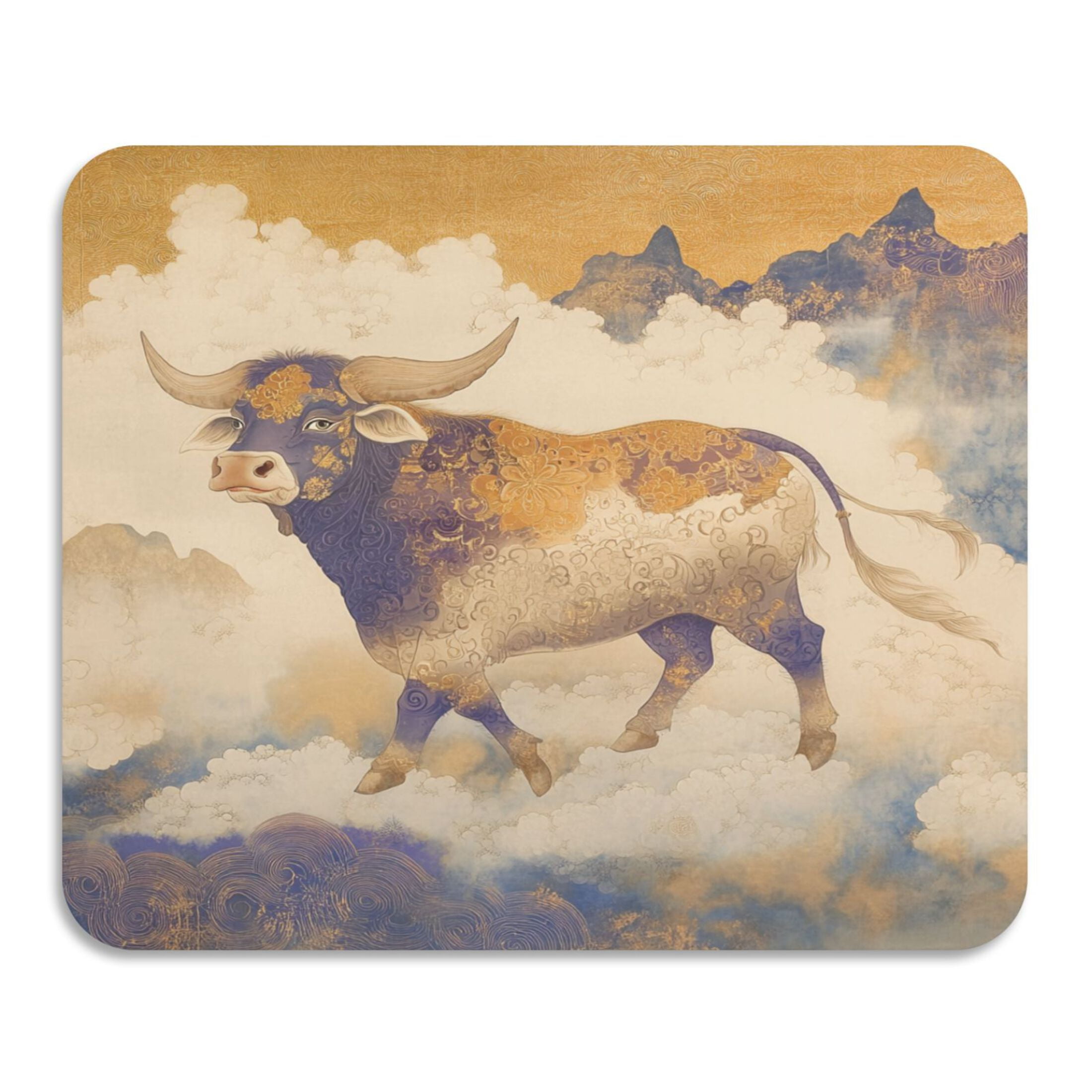 BZSMCE Dish Drying Mats Diatom The Ethereal Bull Creativity Pattern Mud ...
