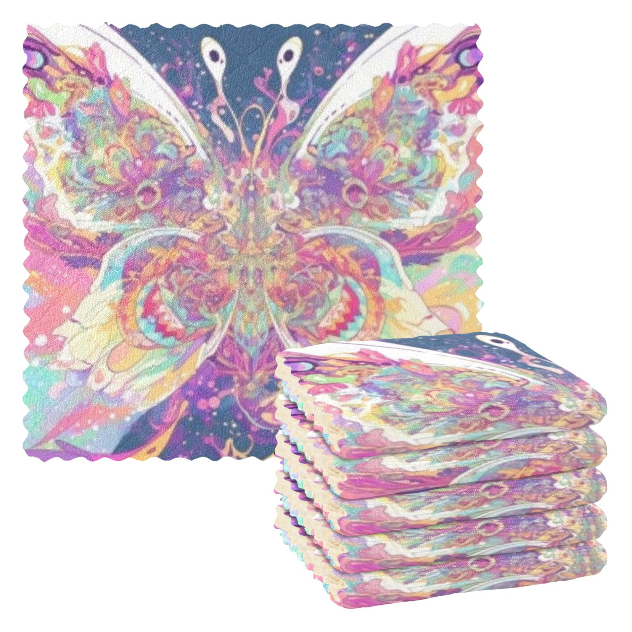 BZSMCE Dish Towels Reuseable Cleaning Cloths 6-pack In Iridescent ...