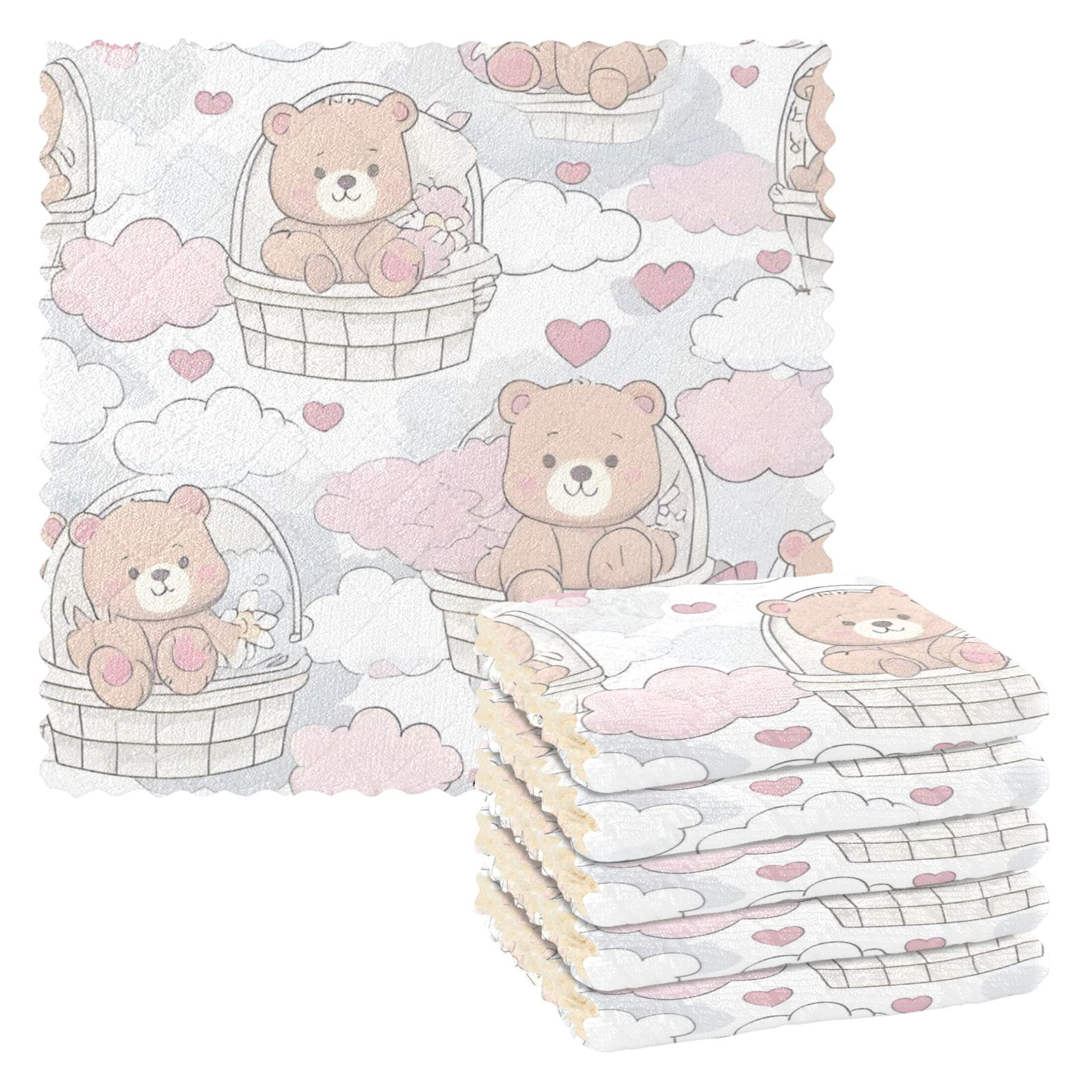 BZSMCE Dish Towels Reuseable Cleaning Cloths 6-pack In Pale Sketch ...