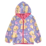 BZSMCE Double-Sided Sherpa Fleece Hooded Zipper Jacket Pink Dog ...