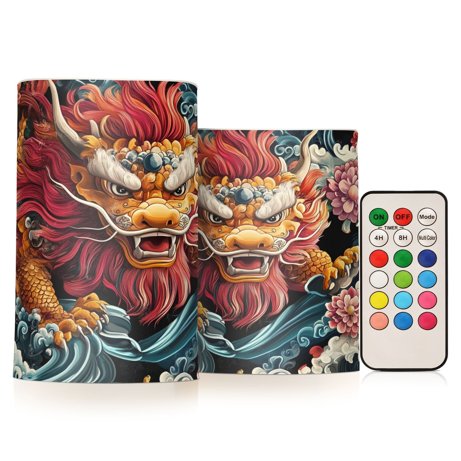 BZSMCE Flameless Candles LED Lights Anger Dragon Creativity Battery ...