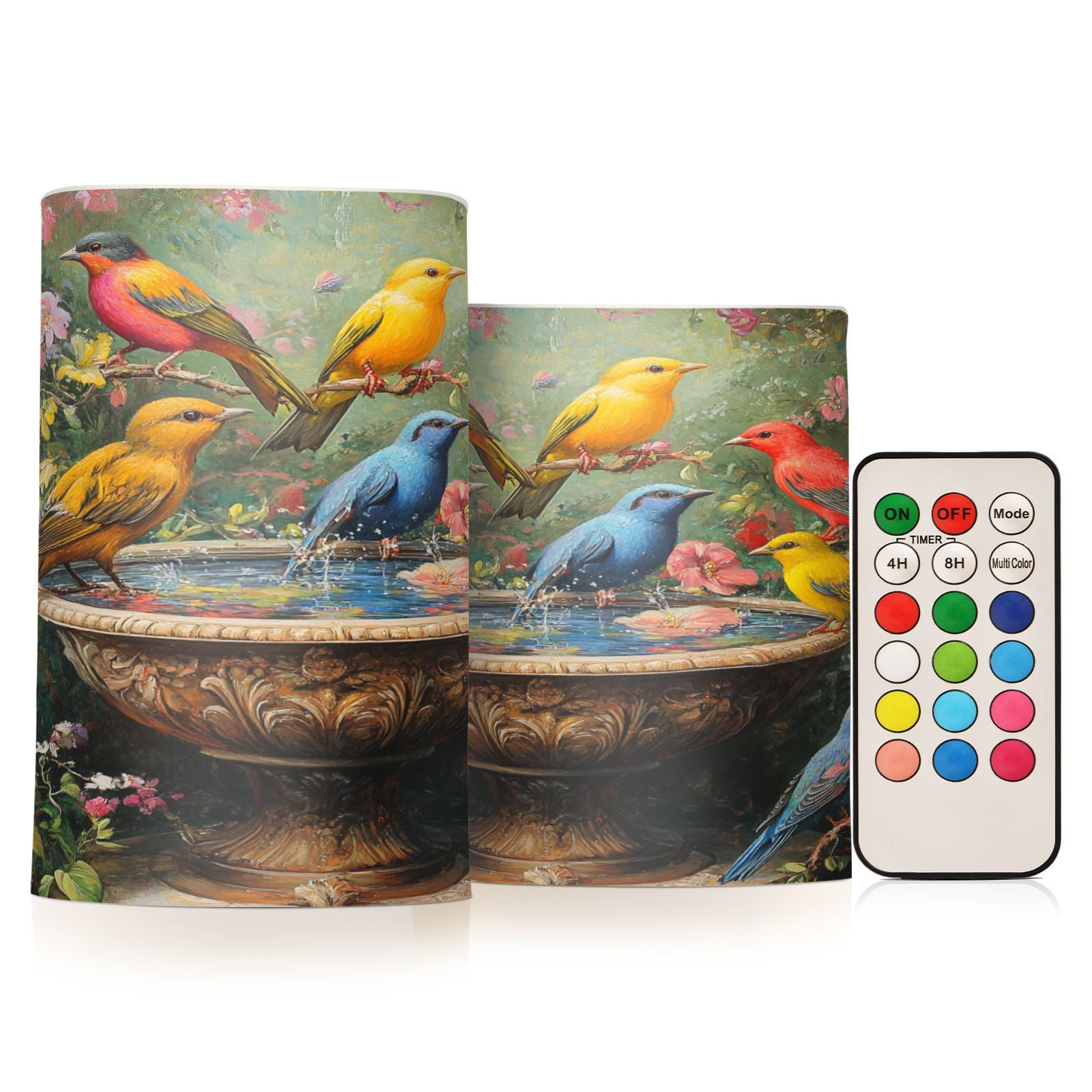 BZSMCE Flameless Candles LED Lights Colorful Birds Creativity Battery ...
