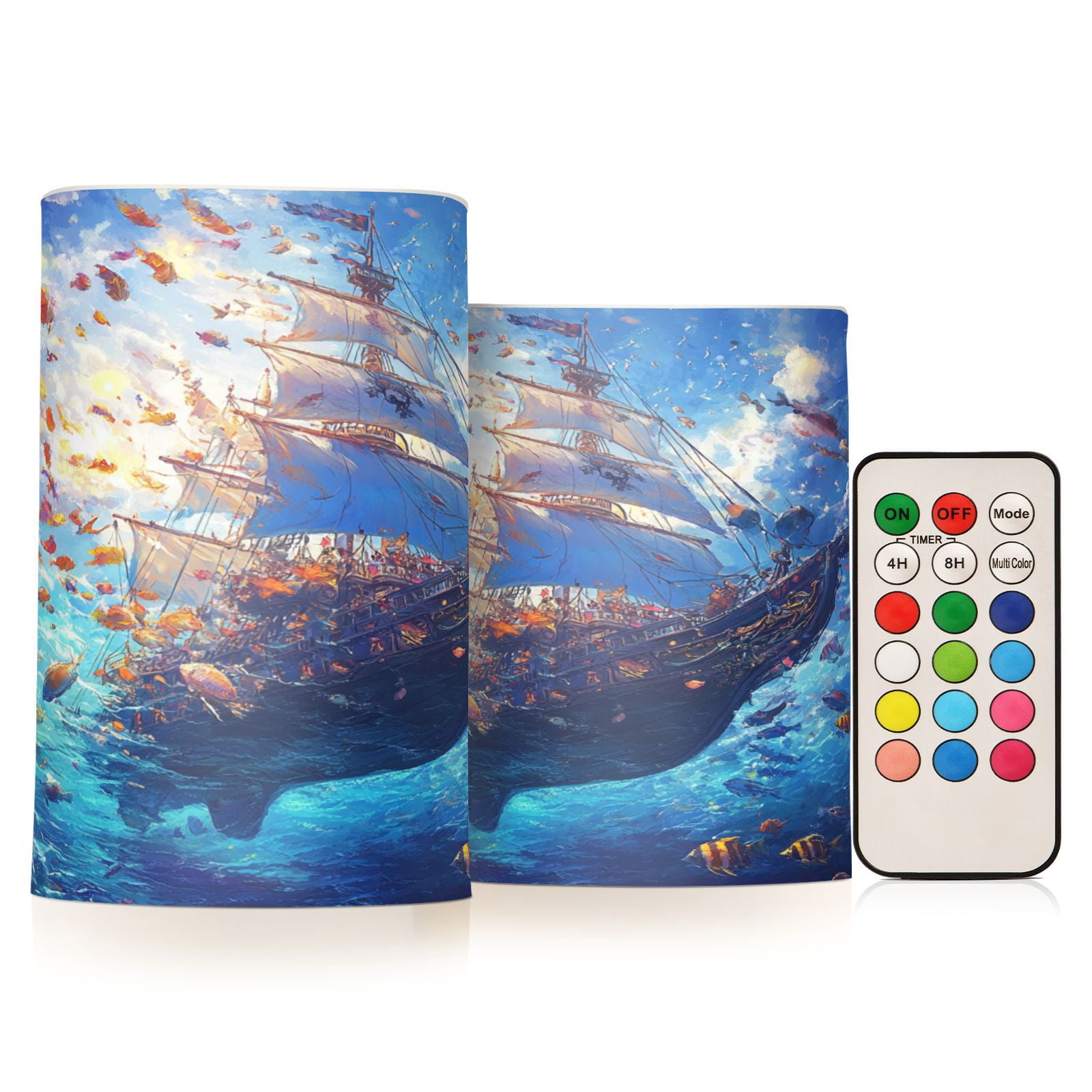 BZSMCE Flameless Candles LED Lights Deep Sea Odyssey Creativity Battery ...