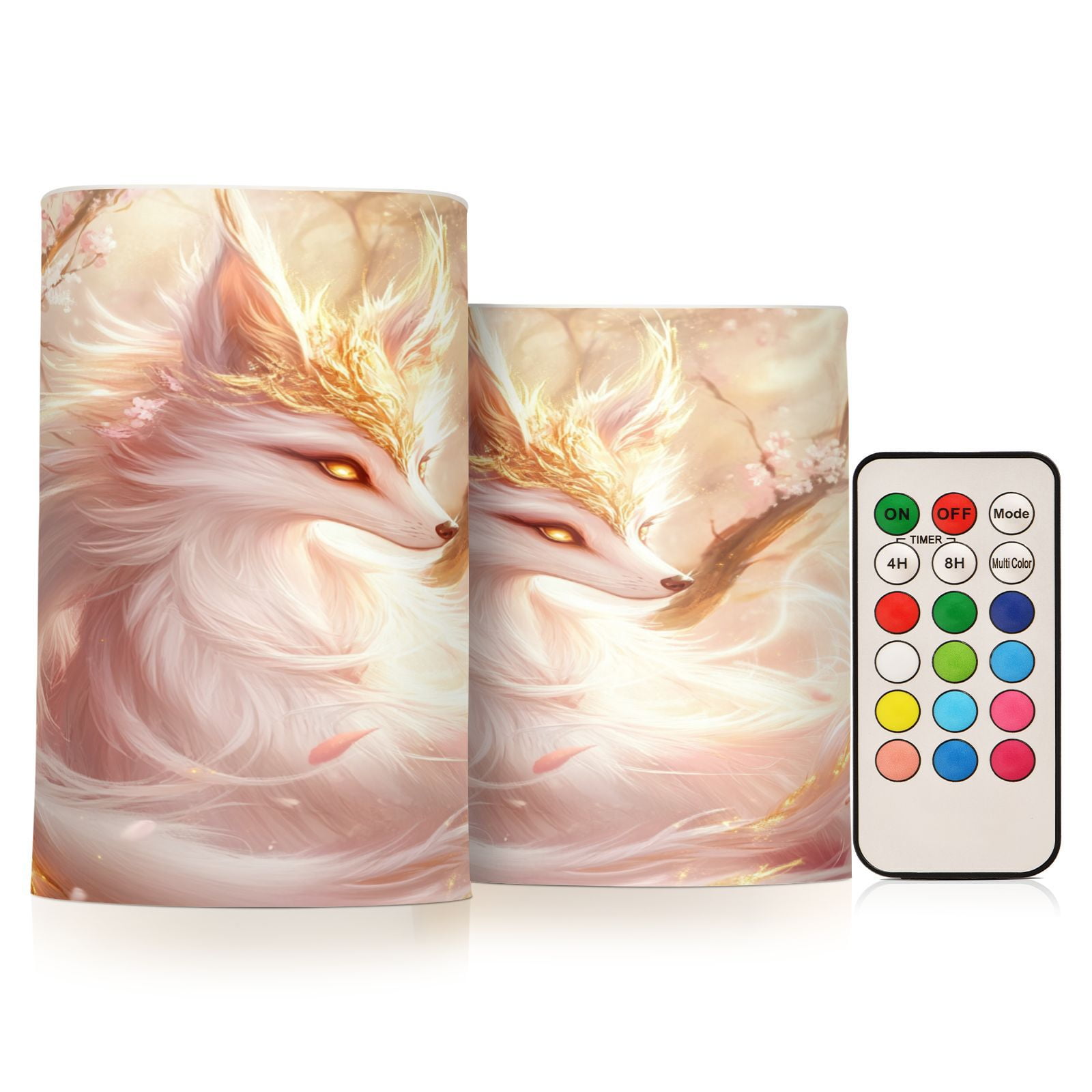 BZSMCE Flameless Candles LED Lights Fox with Golden Crown Creativity Battery Candles - Walmart.com