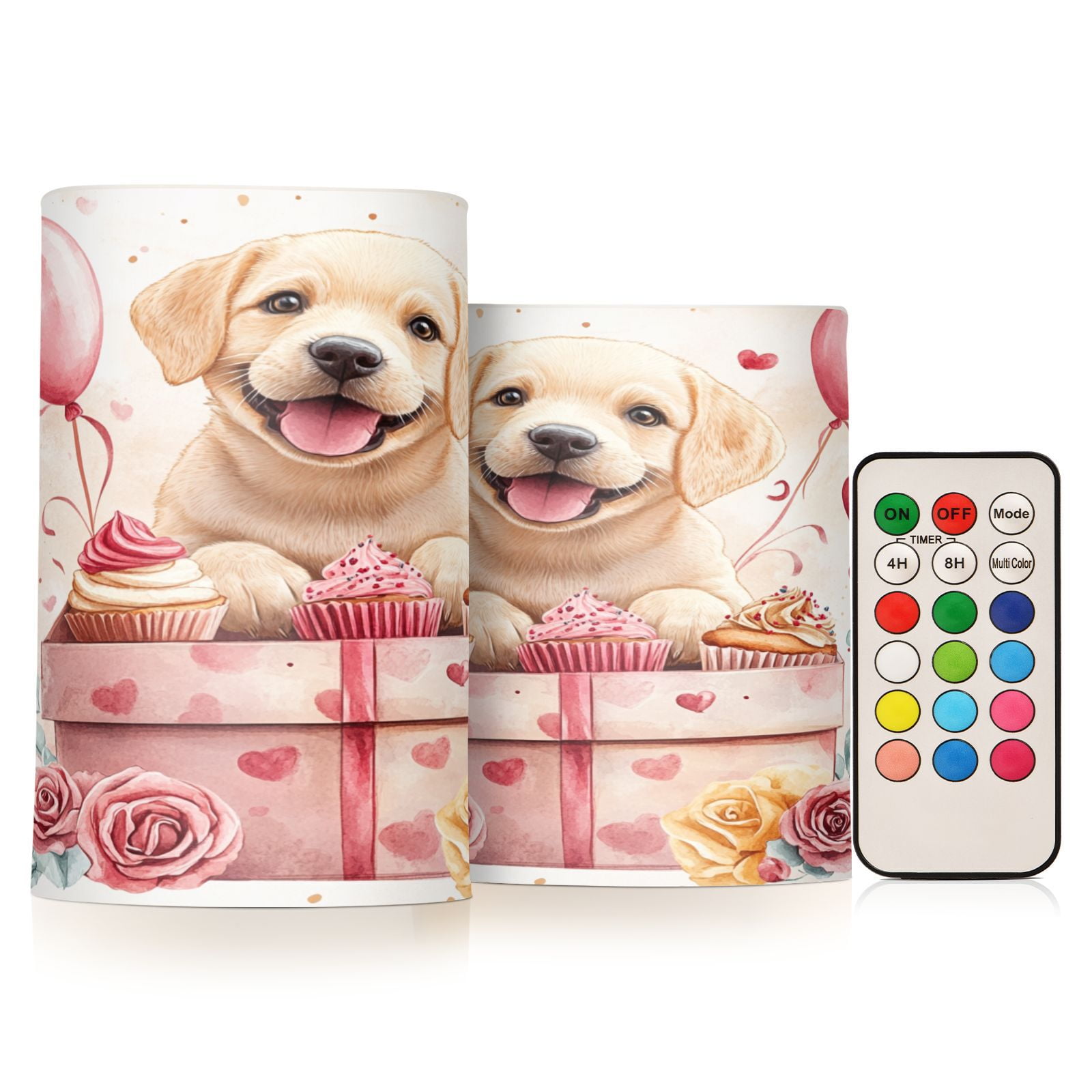BZSMCE Flameless Candles LED Lights Lovely Labrador Creativity Battery ...