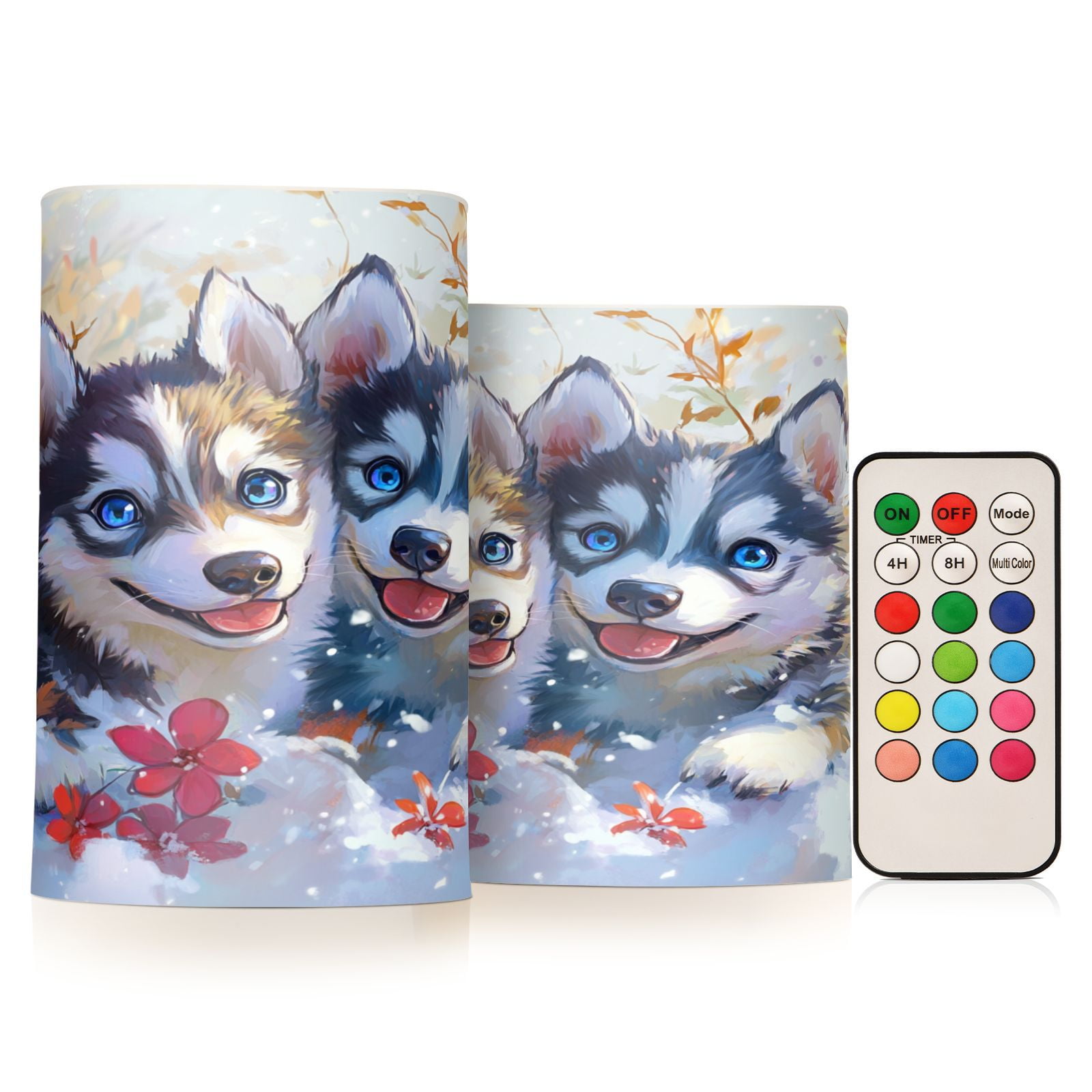 BZSMCE Flameless Candles LED Lights Snowy Paws and Playful Creativity ...