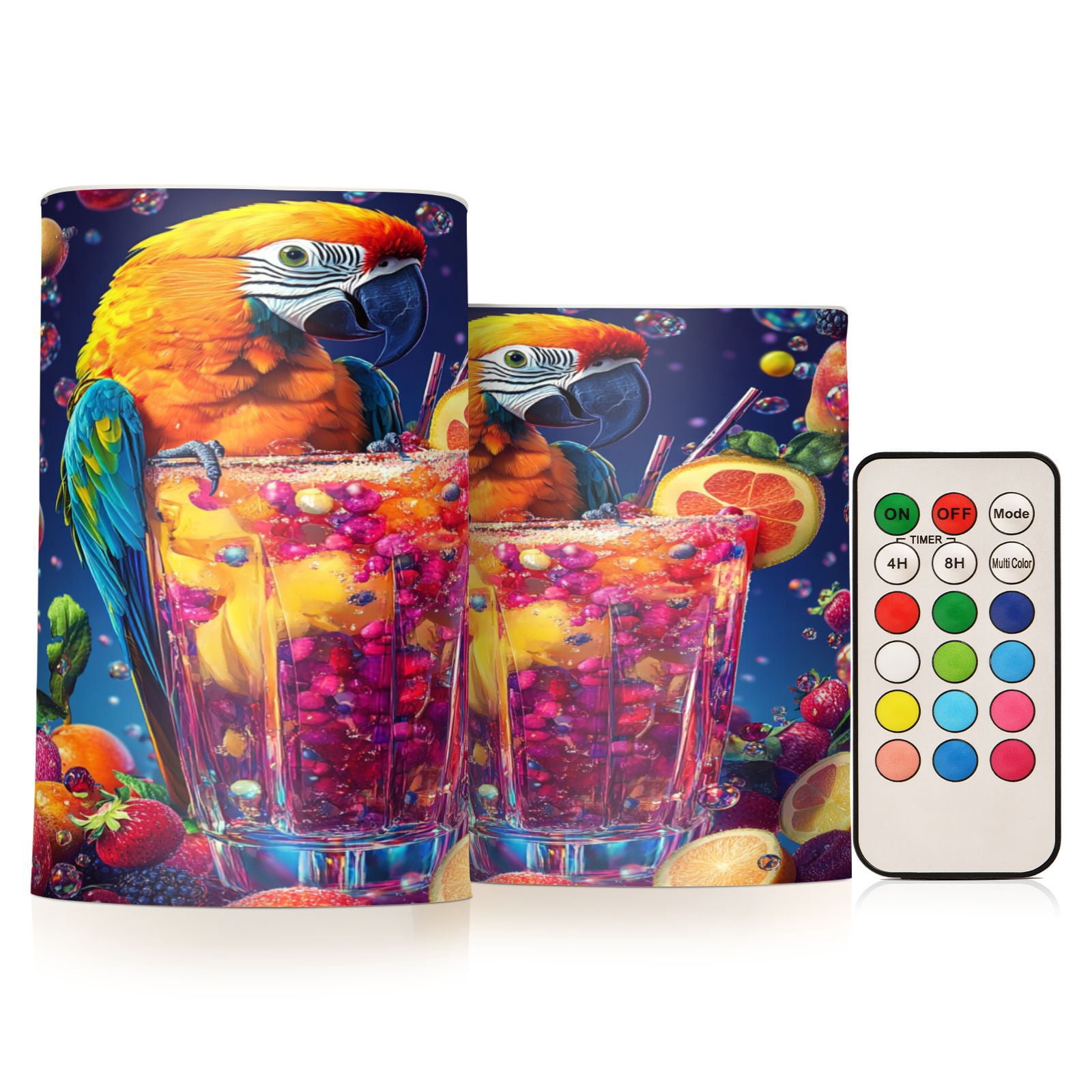 BZSMCE Flameless Candles LED Lights Tropical Paradise Parrot Creativity ...