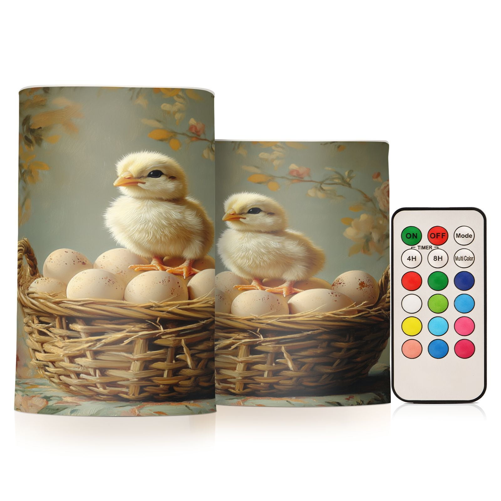 BZSMCE Flameless Candles LED Lights Yellow Feather Chicken Baby ...