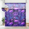 BZSMCE Flamingo Pattern Pattern Bathroom Shower Curtain Set with Hooks ...