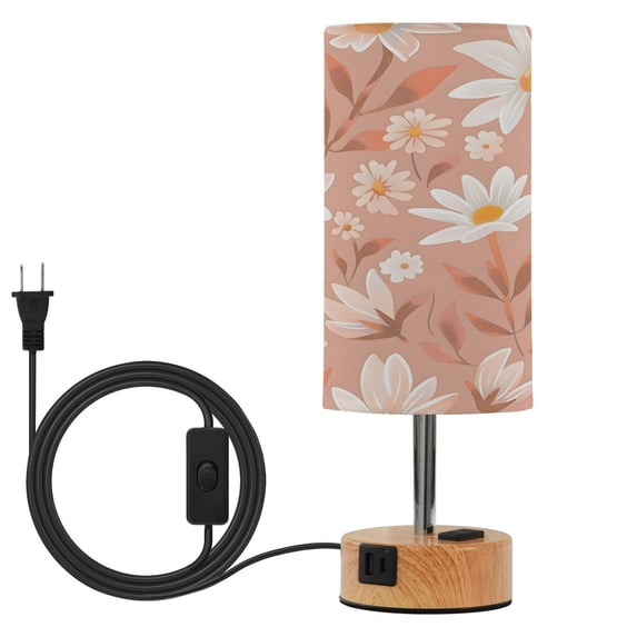 BZSMCE Flower Daisy Pattern Printed 3 Color Touch Control Table Lamp ...