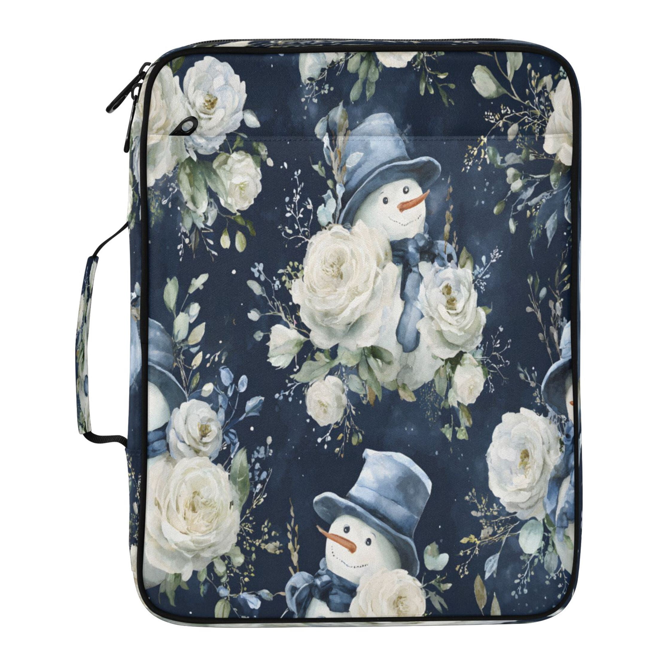 BZSMCE Flower Snowman Pattern Pattern Water-Resistant Filing Folder ...