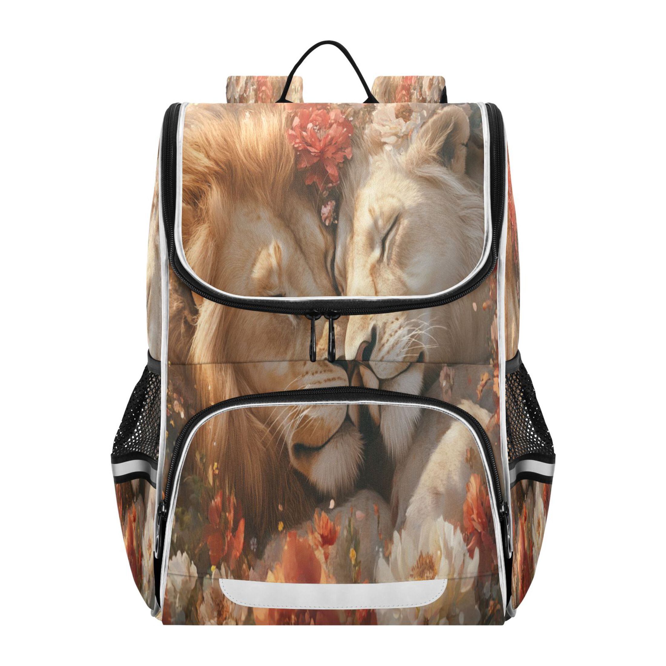 BZSMCE School Backpack Travel Bag Bookbags Bookbags Lions Resting ...