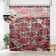 BZSMCE Glass Rose Pattern Bathroom Shower Curtain Set with Hooks ...