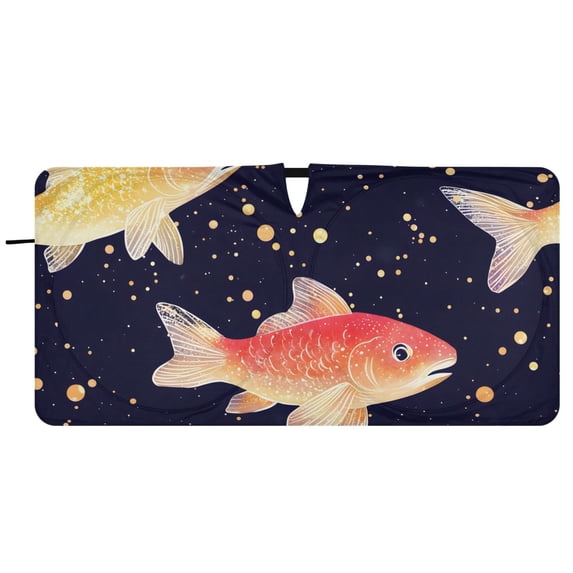 BZSMCE Goldfish Bubble Pattern Shade Foldable UV Protection for Car SUV ...