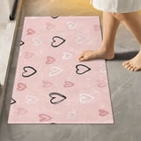 BZSMCE Hand Drawn Love Pattern Pattern 2-Piece Non-Slip Absorbent ...