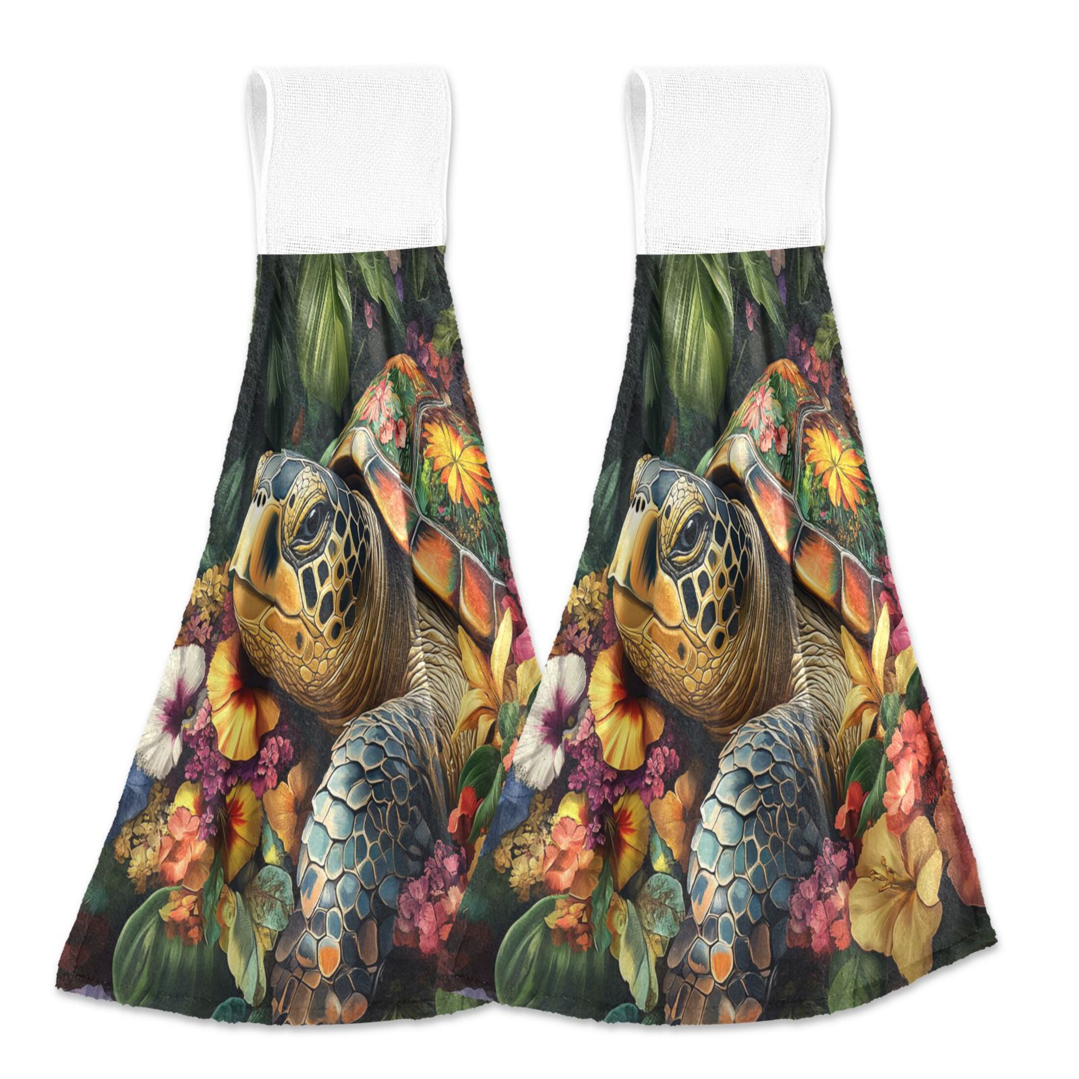 BZSMCE Hanging Hand Towels Fashion Turtle Blossom Serenity Pattern 2 ...