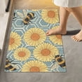 BZSMCE Honey Bees Flowers Daisies Pattern 2-Piece Non-Slip Absorbent ...