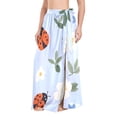 BZSMCE Ladybugs Flower Pattern Maxi Cover-Up Skirt, Lightweight Quick ...