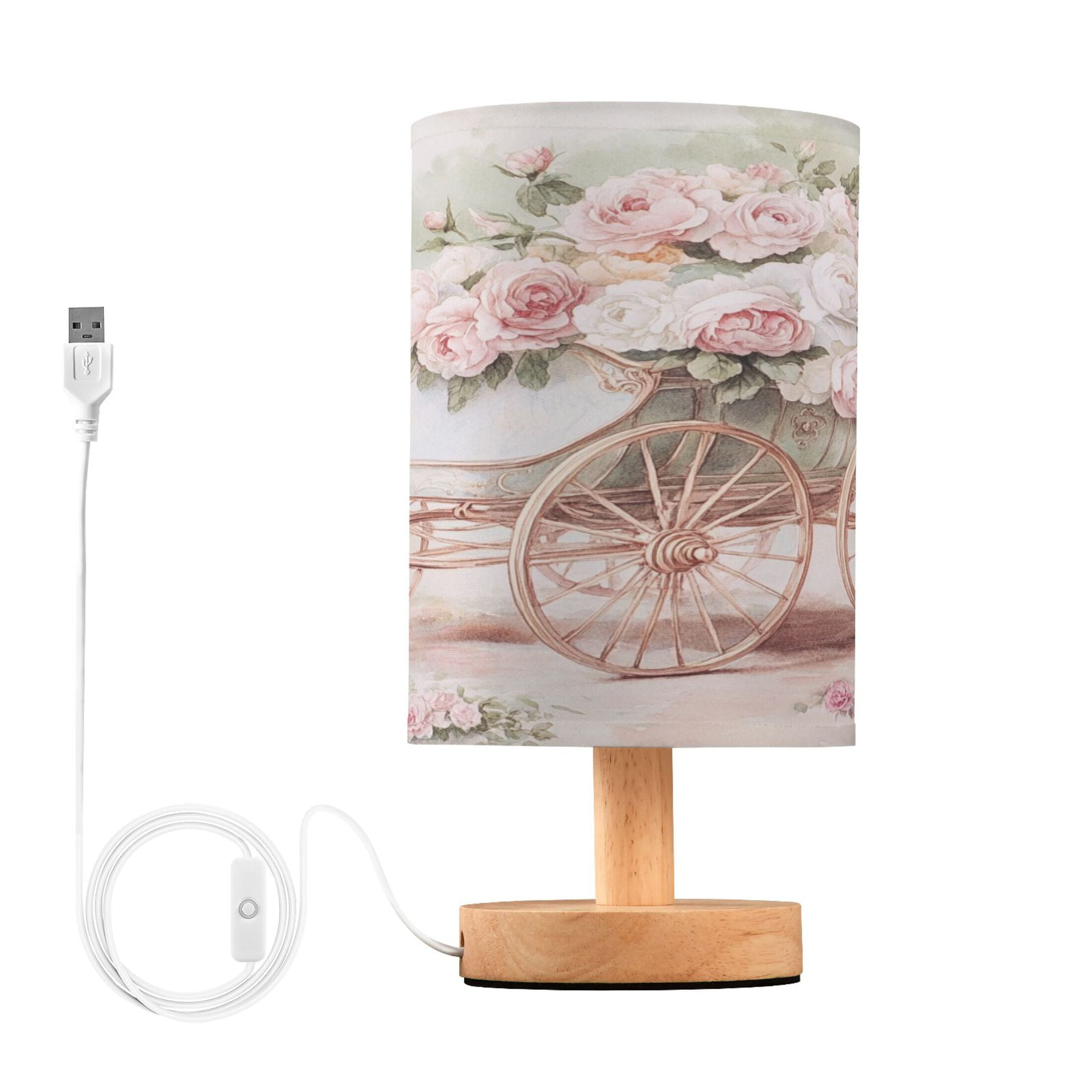 BZSMCE Lamp Modern Victorian Carriage Roses Creative Patter Night Light ...