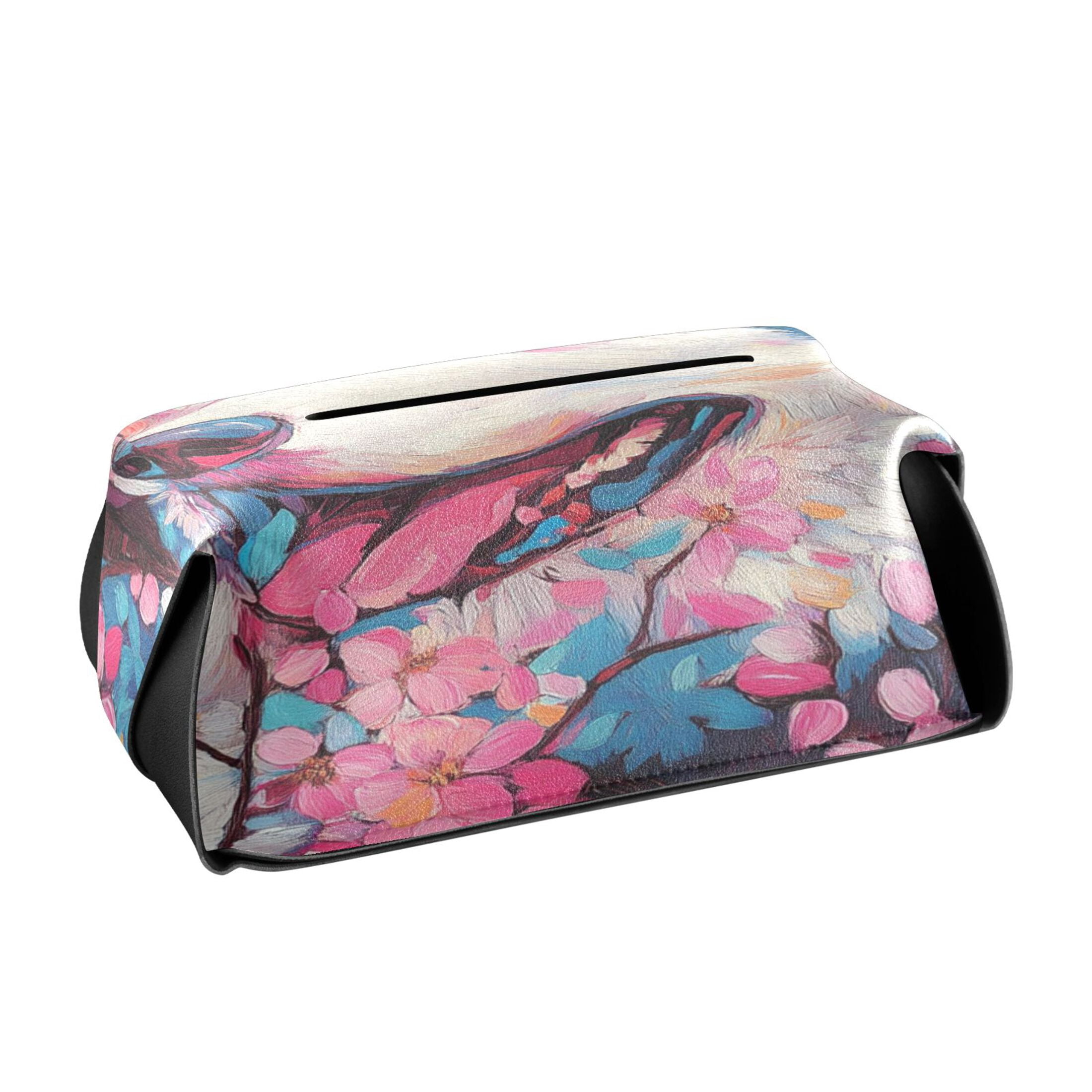 BZSMCE Leatehr Tissue Holders Cute Blossom Smiles Pattern Tissue box ...
