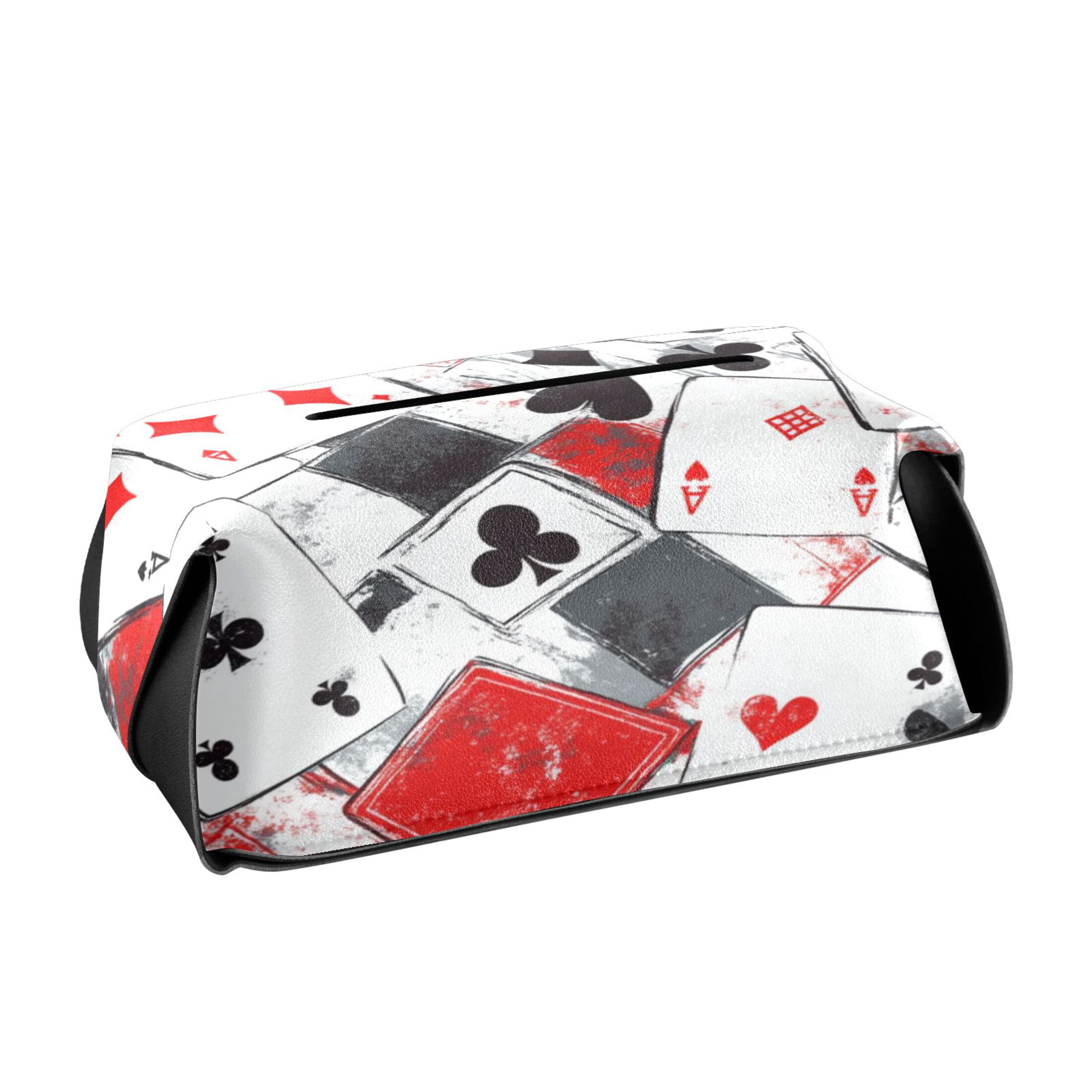 BZSMCE Leatehr Tissue Holders Cute Card Game Chaos Pattern Tissue box ...
