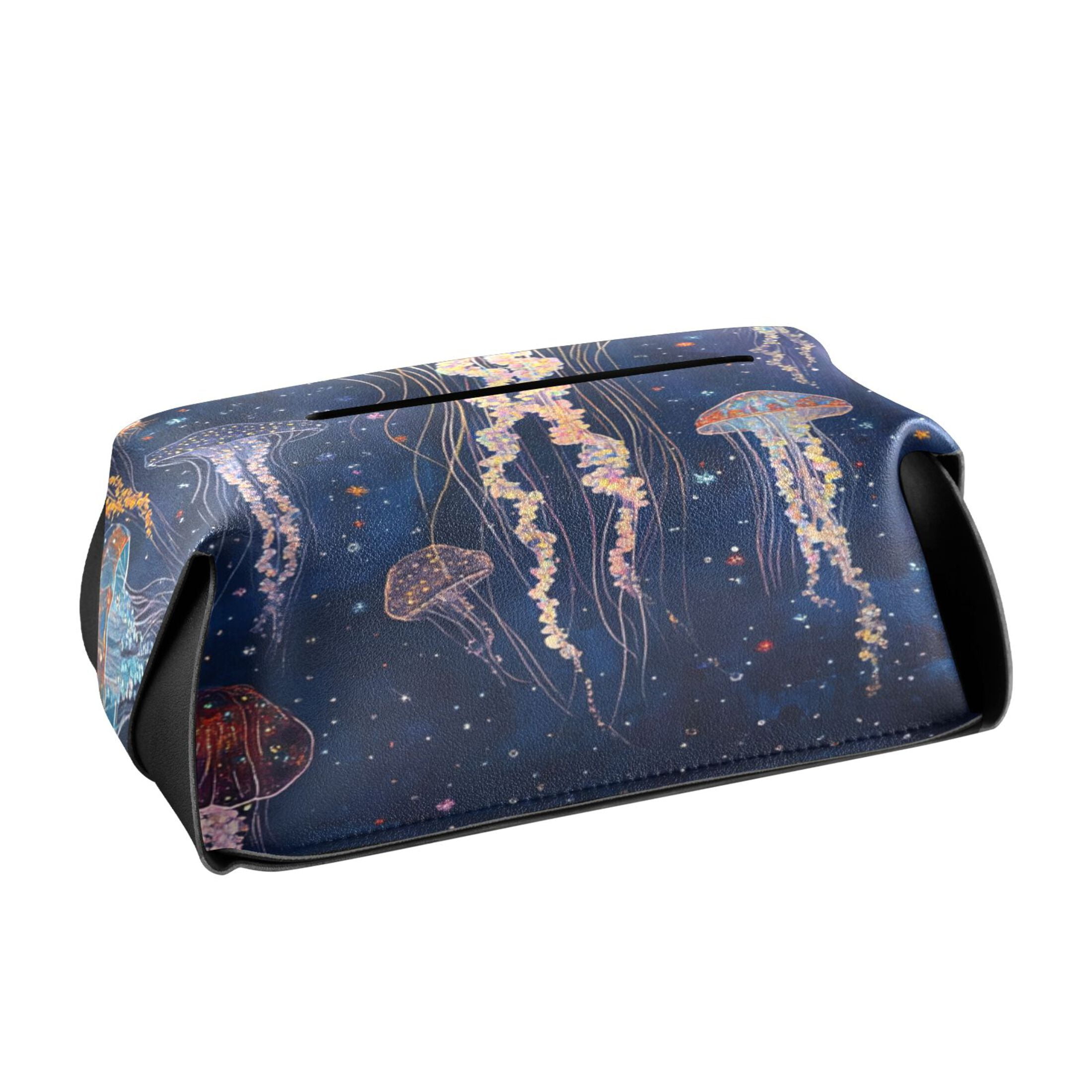 BZSMCE Leatehr Tissue Holders Cute Celestial Jellyfish Dance Pattern ...