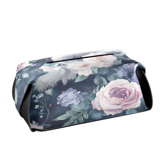 BZSMCE Leatehr Tissue Holders Cute Charming Cat Blossoms Pattern Tissue ...