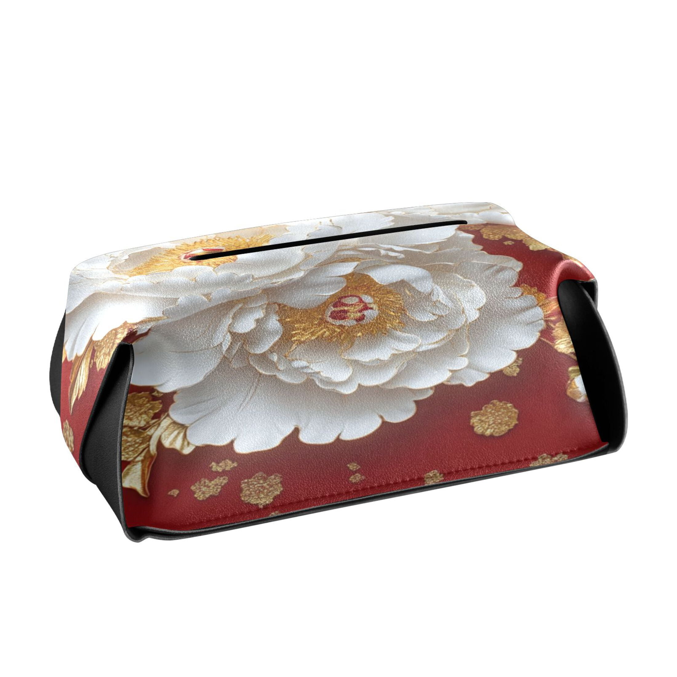 BZSMCE Leatehr Tissue Holders Cute Elegant Blossoms Pattern Tissue box ...