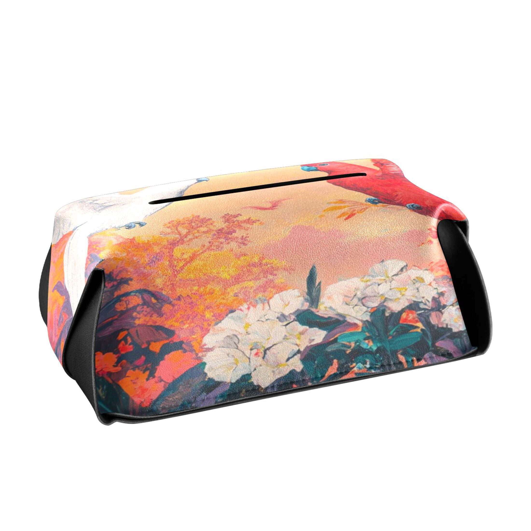 BZSMCE Leatehr Tissue Holders Cute Floral Dance in The Sky Pattern ...