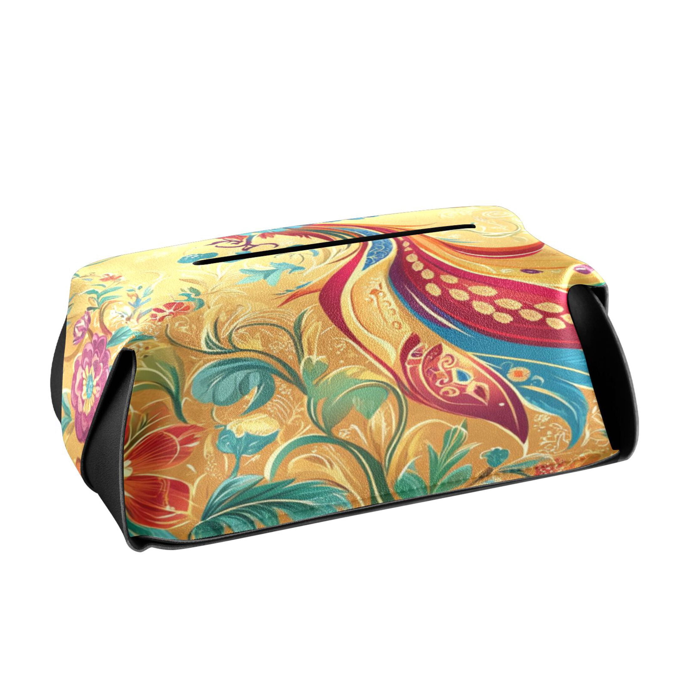 BZSMCE Leatehr Tissue Holders Cute He Phoenix Reborn Pattern Tissue box ...