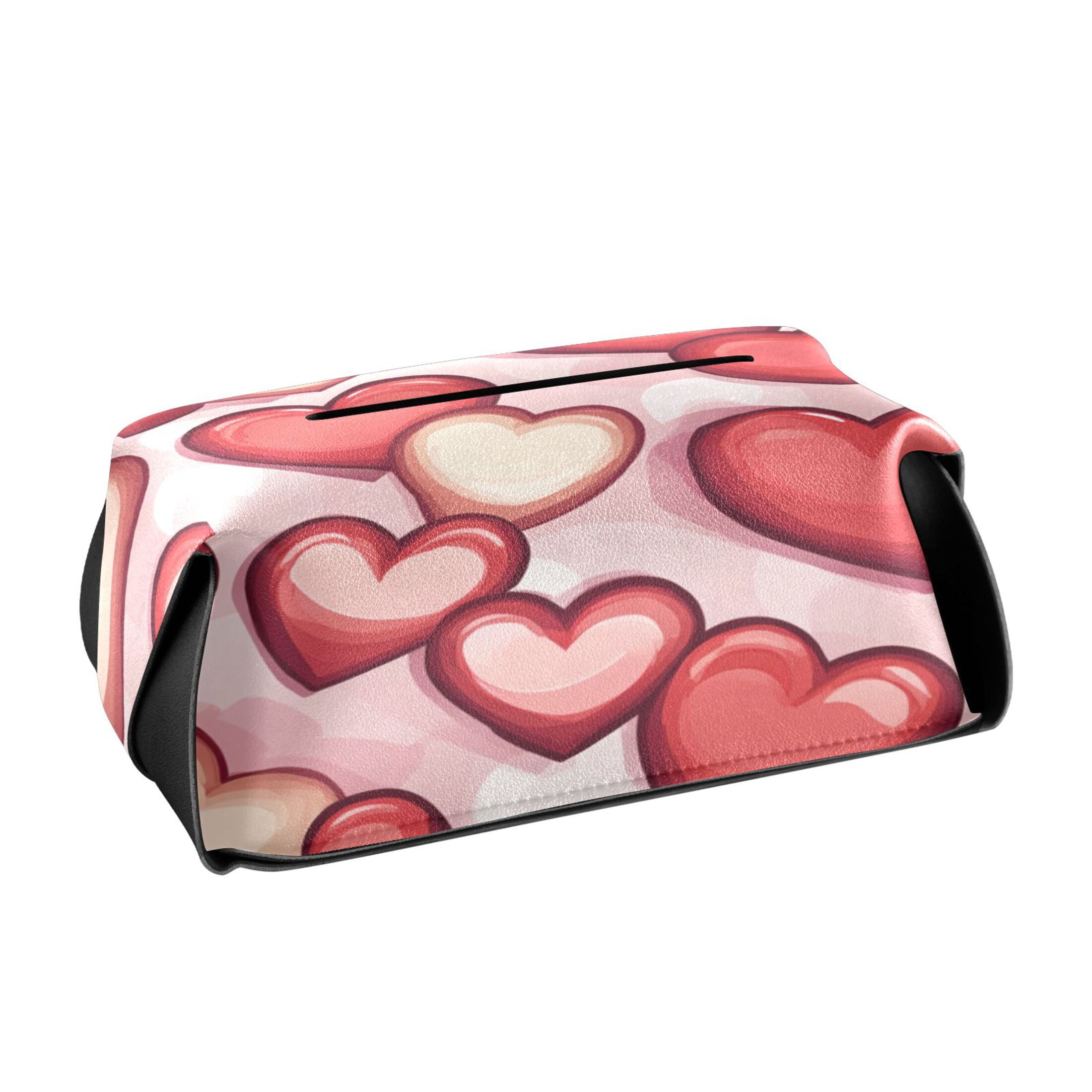BZSMCE Leatehr Tissue Holders Cute Heartfelt Delight Pattern Tissue box ...