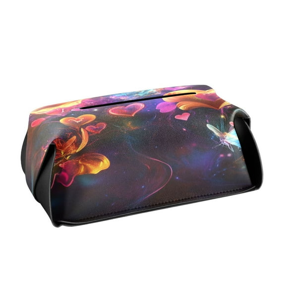 BZSMCE Leatehr Tissue Holders Cute Heartfelt Vibes Pattern Tissue box ...