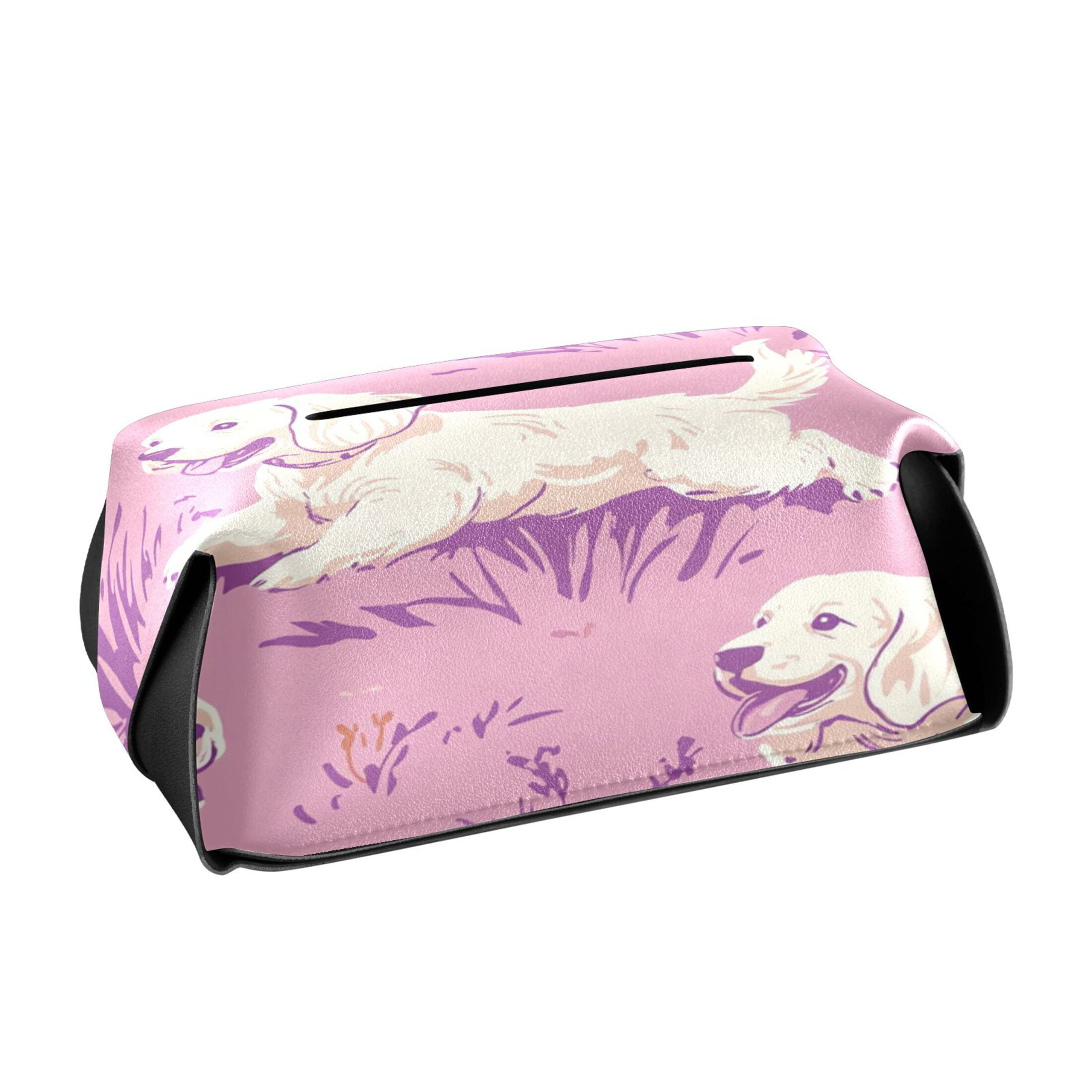 BZSMCE Leatehr Tissue Holders Cute Joyful Tails Pattern Tissue box ...