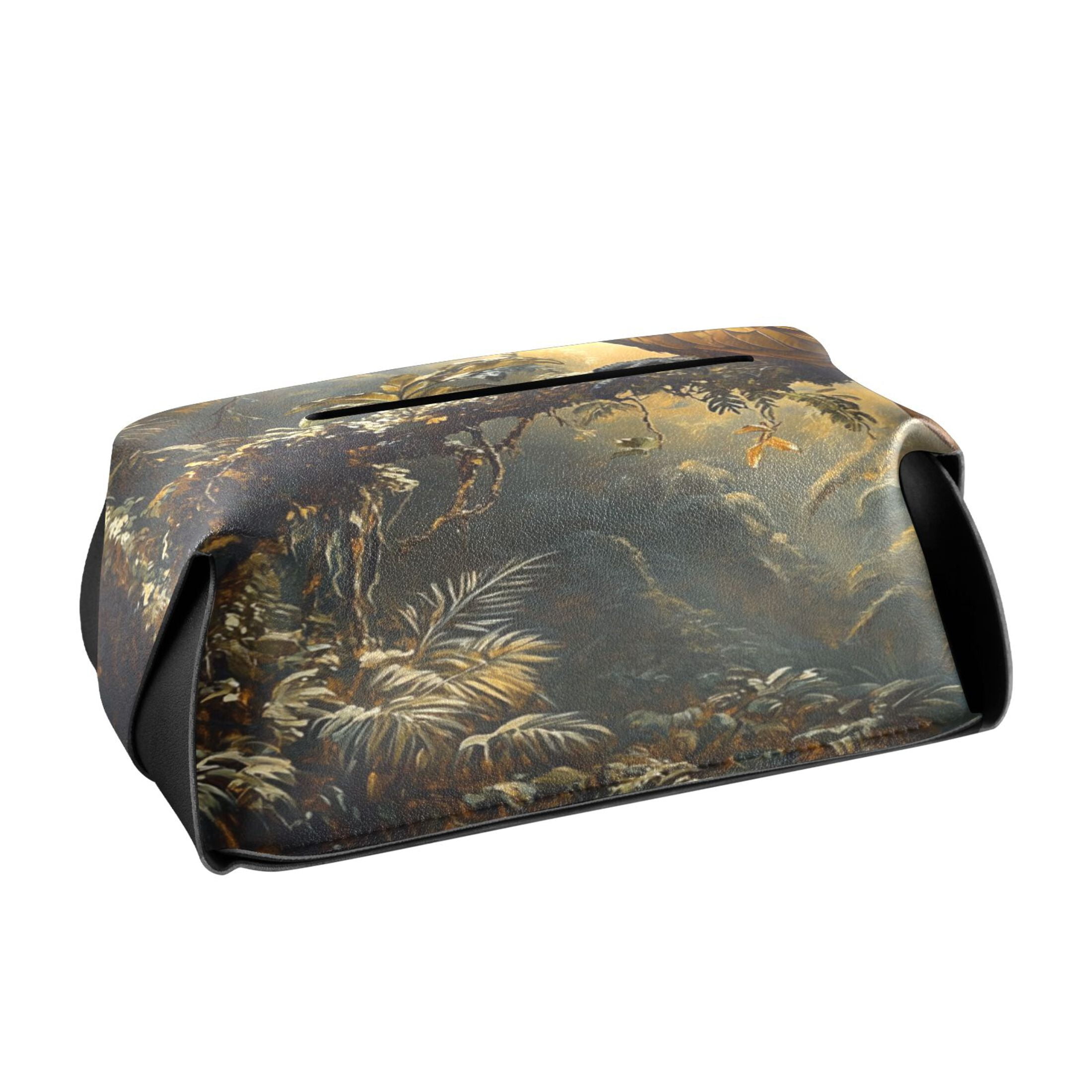 BZSMCE Leatehr Tissue Holders Cute Jungle Jewel Pattern Tissue box ...