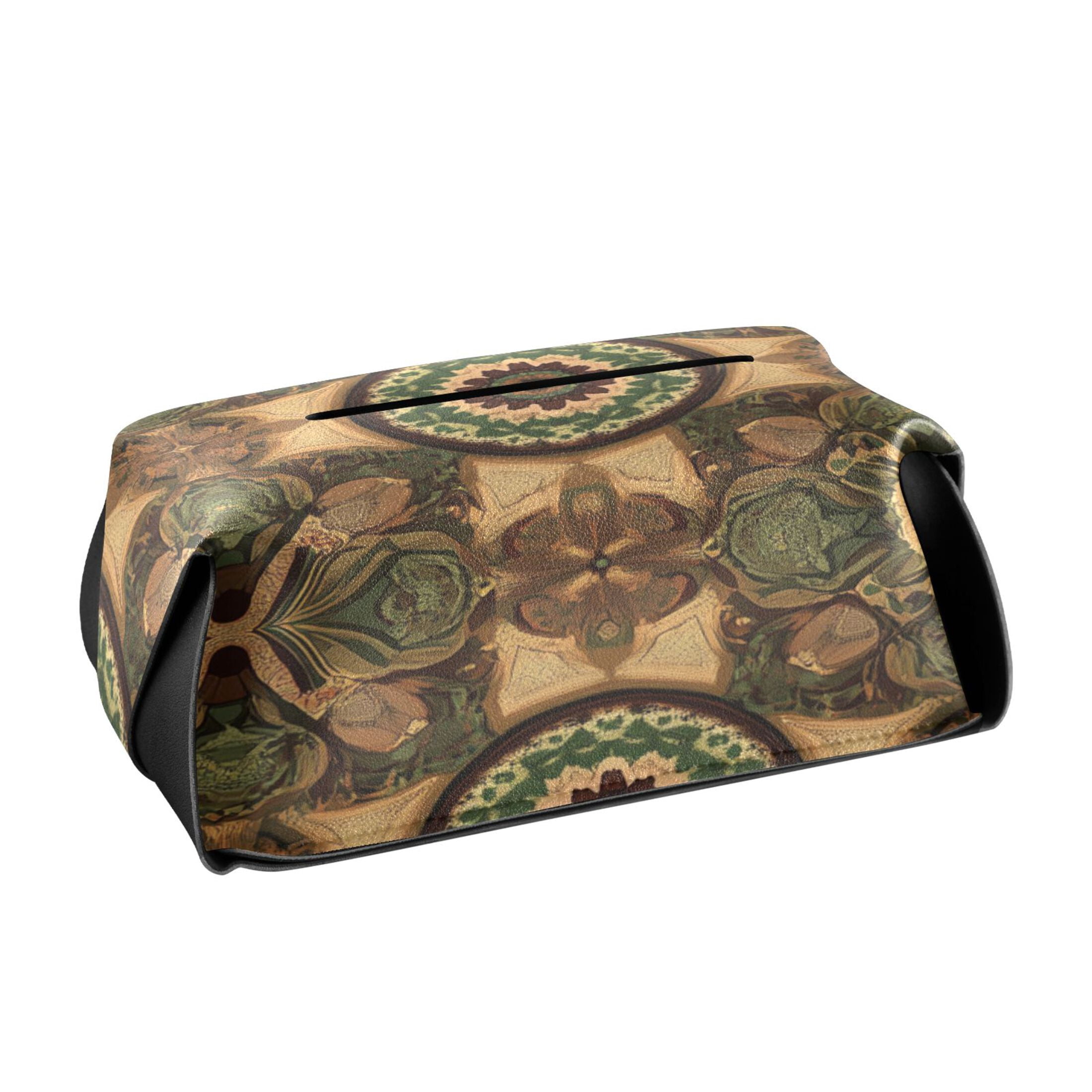BZSMCE Leatehr Tissue Holders Cute Nature's Mandala Pattern Tissue box ...