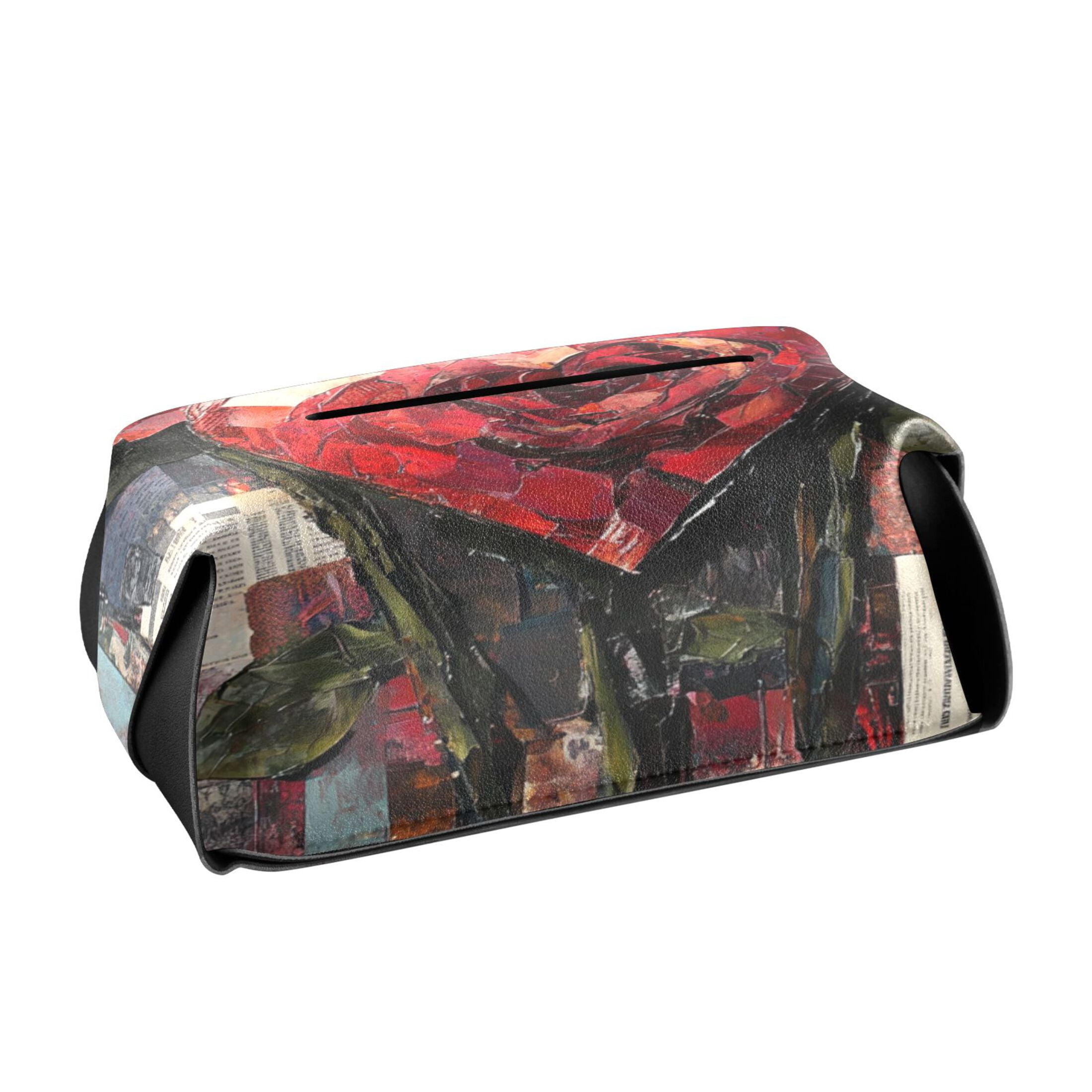 BZSMCE Leatehr Tissue Holders Cute Rosy Affection Pattern Tissue box ...