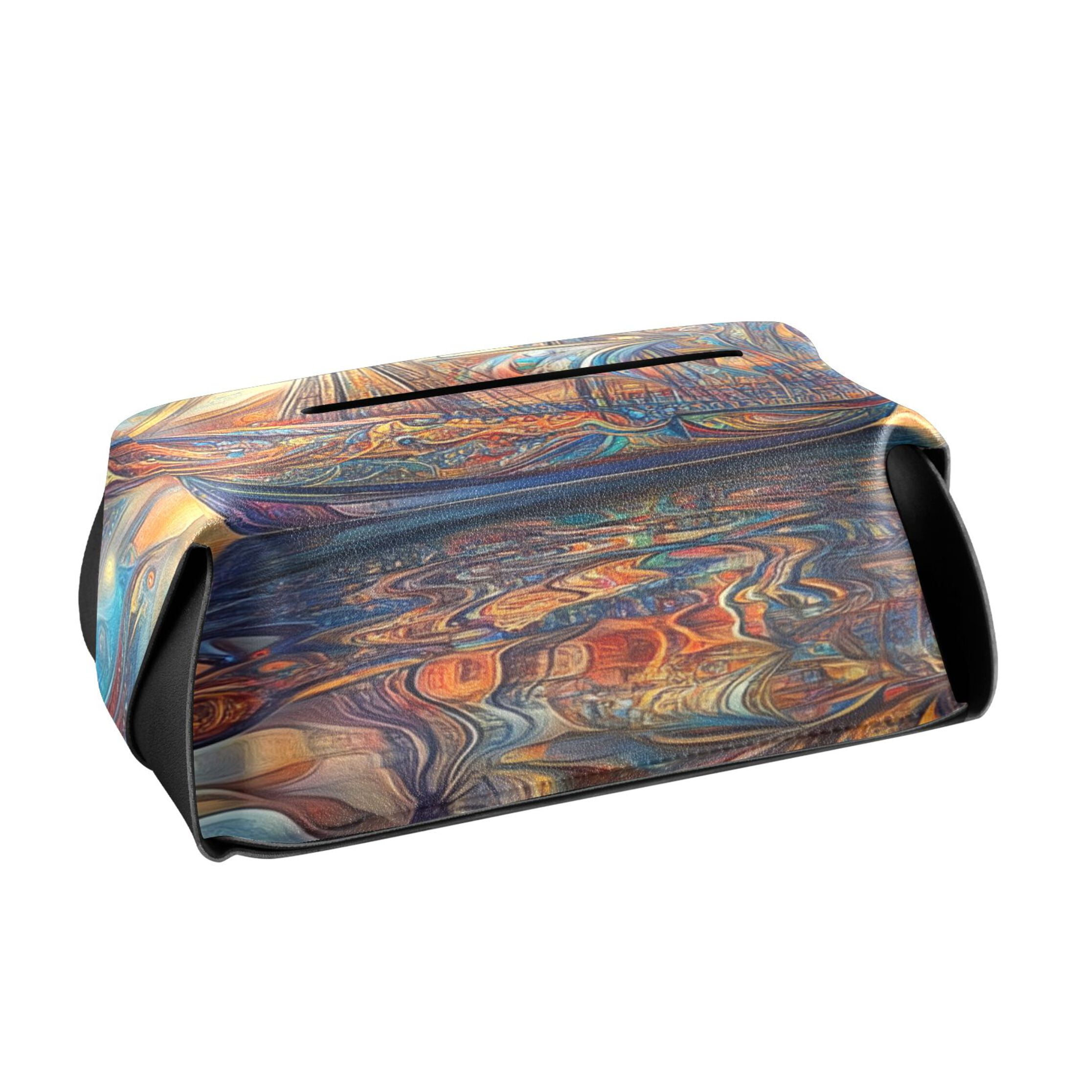 BZSMCE Leatehr Tissue Holders Cute Sailing Ship Pattern Tissue box ...