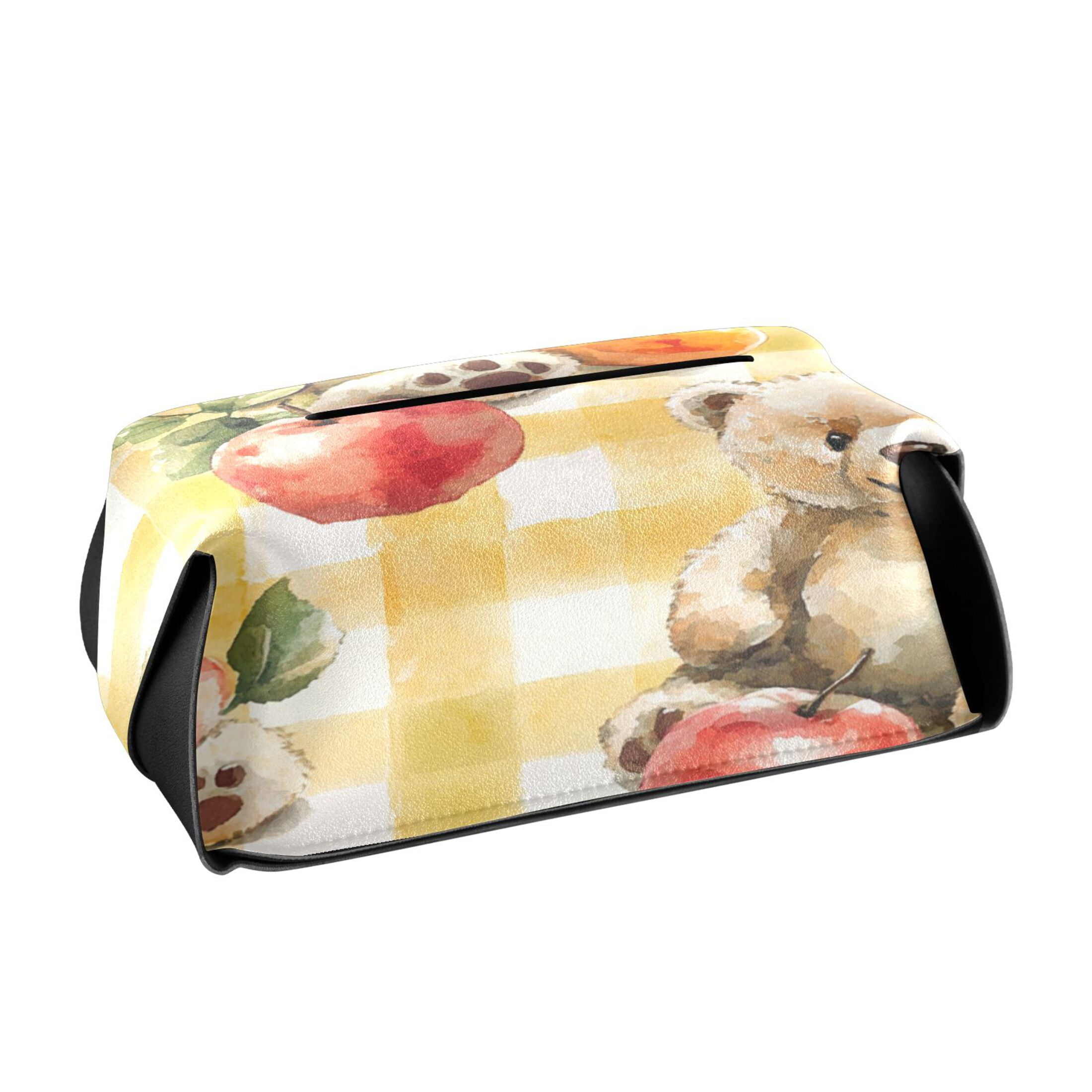 BZSMCE Leatehr Tissue Holders Cute Teddy Bears with Orchard Delights ...