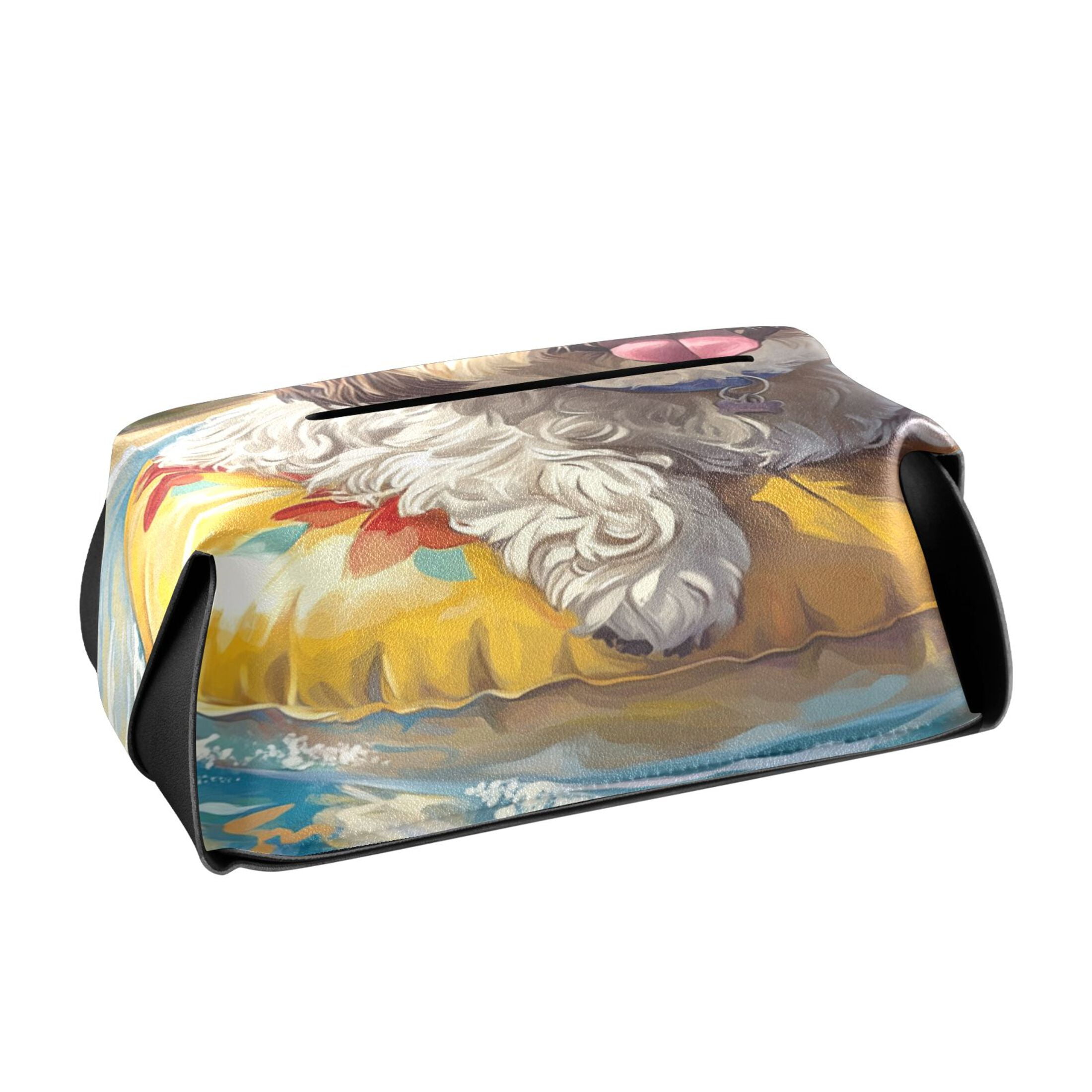 BZSMCE Leatehr Tissue Holders Cute Tropical Float Buddy Pattern Tissue ...