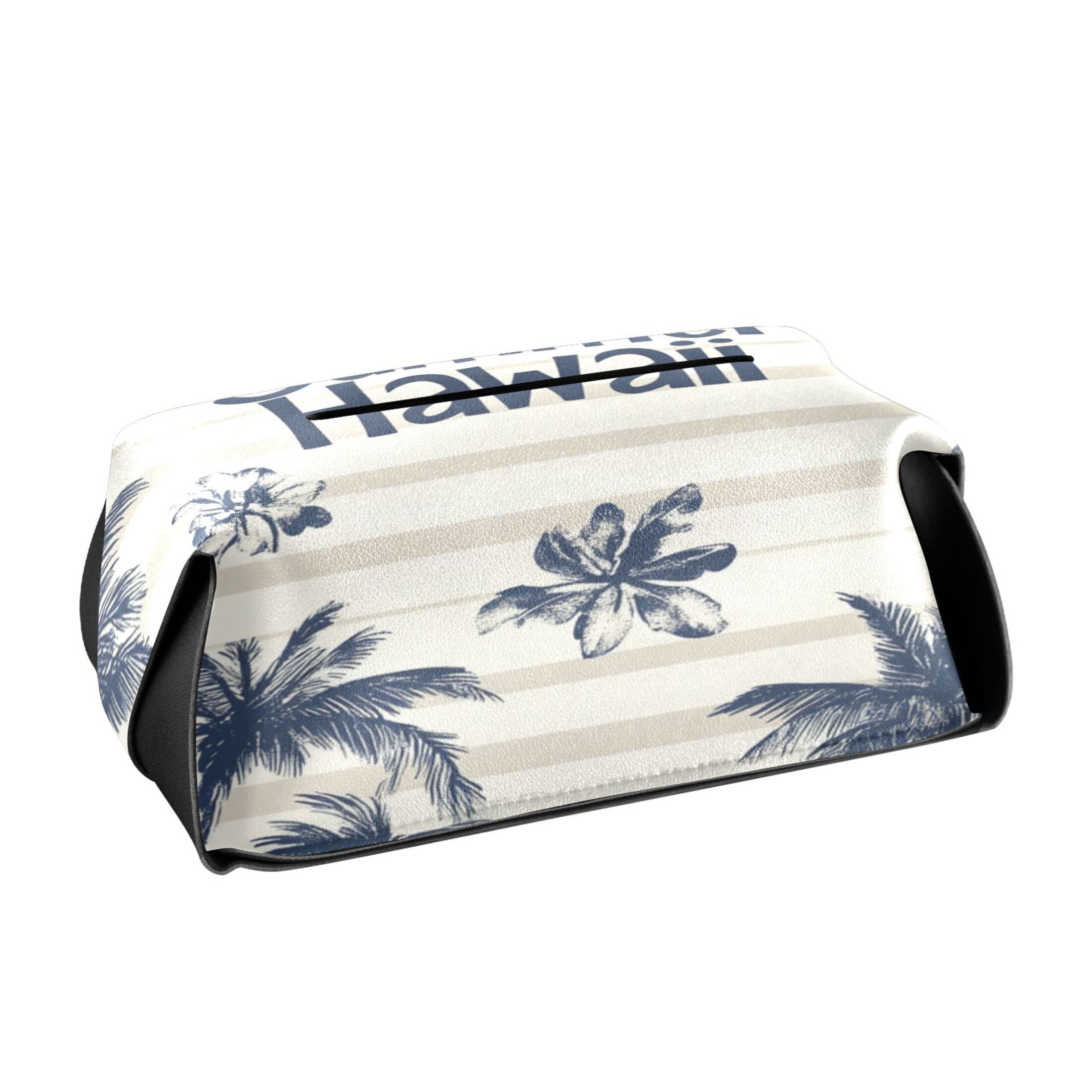 BZSMCE Leatehr Tissue Holders Cute Tropical Vibes Pattern Tissue box ...