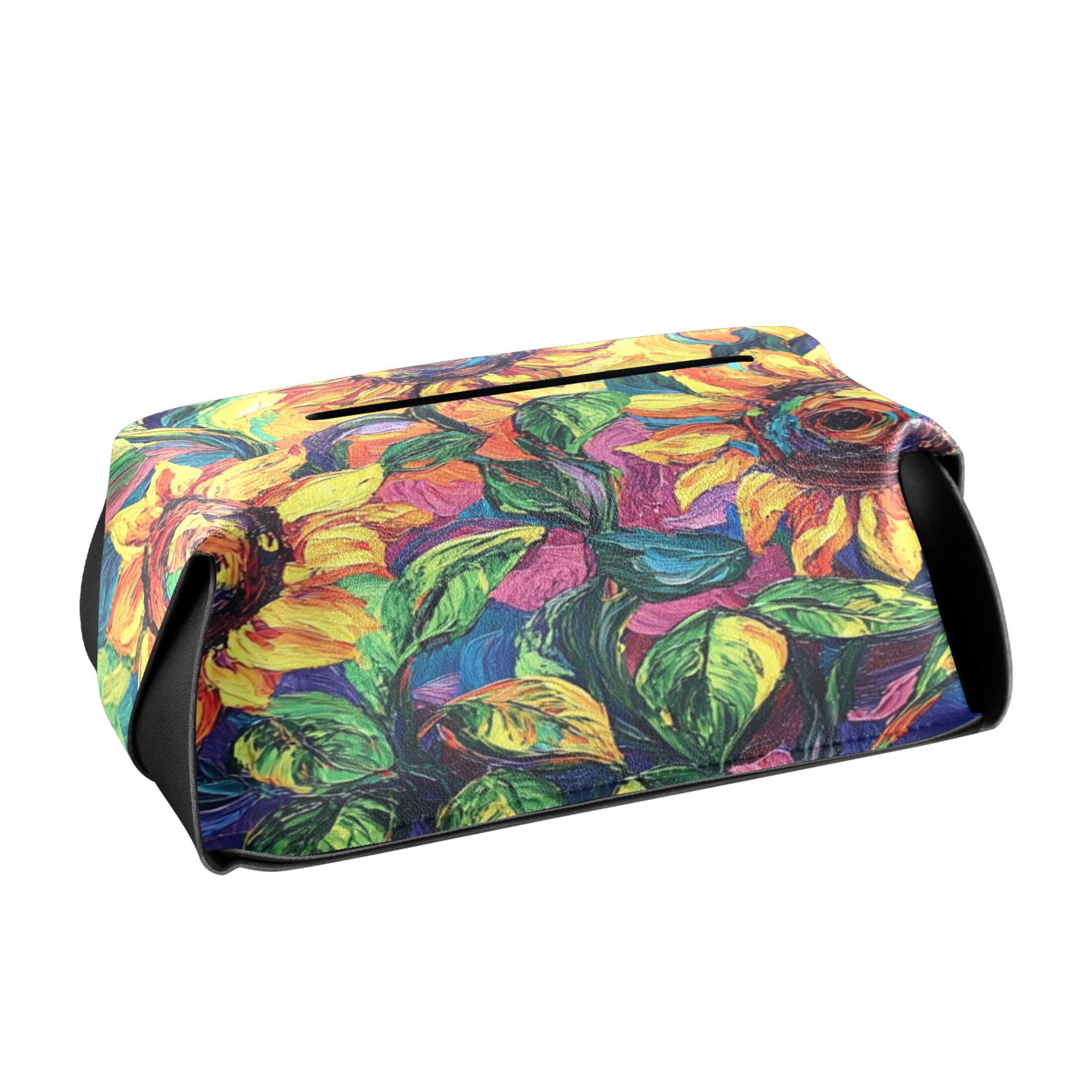 BZSMCE Leatehr Tissue Holders Cute Vibrant Sunflowers in Bloom Pattern ...