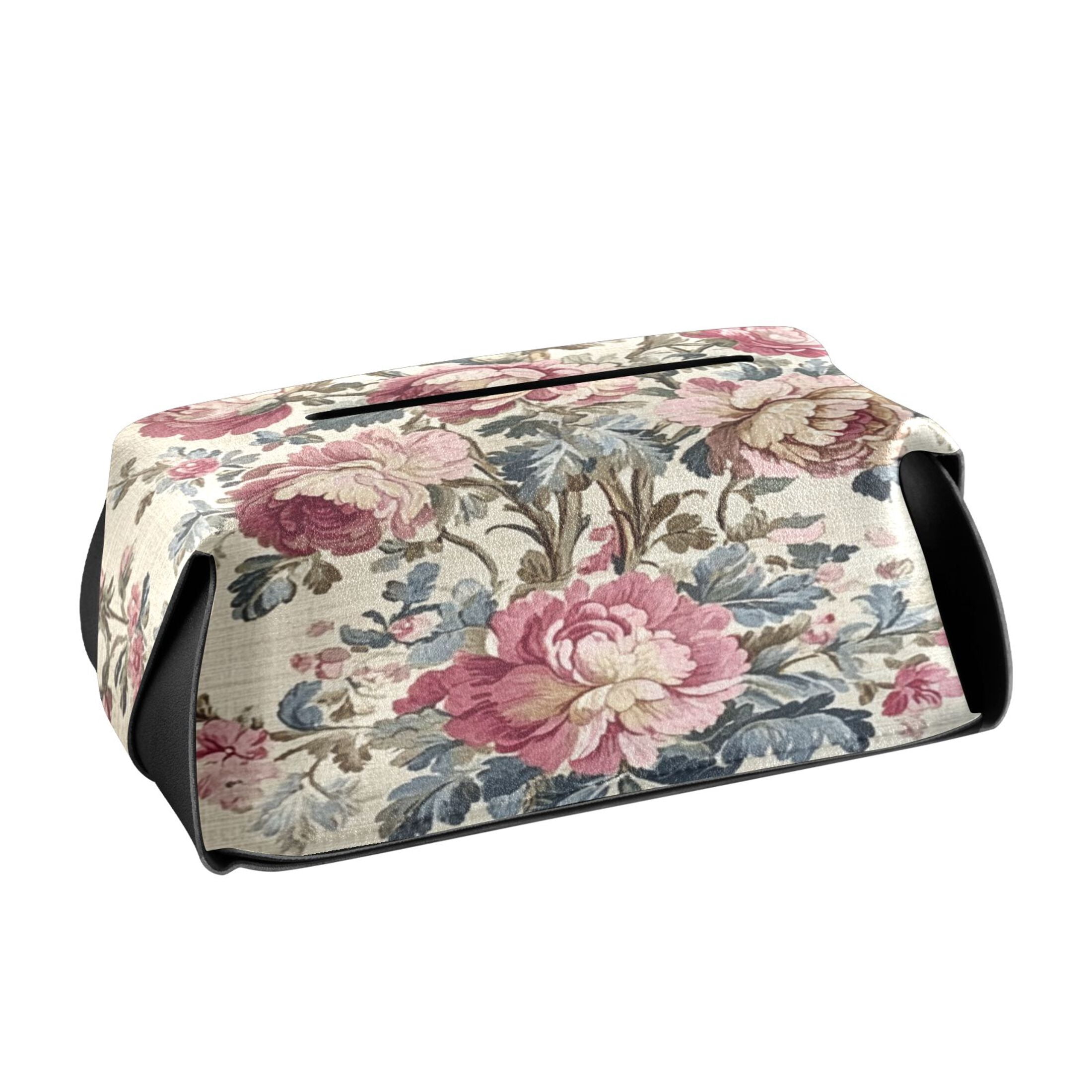 BZSMCE Leatehr Tissue Holders Cute Vintage Floral Textile in Pastels ...