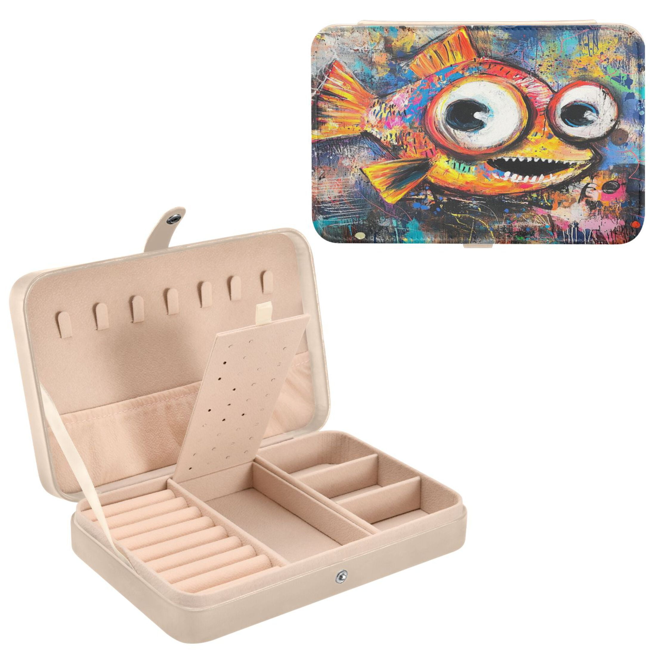 BZSMCE Leather Jewelry Box - Rectangular Bubbly Dreams Pattern 8.27x5 ...