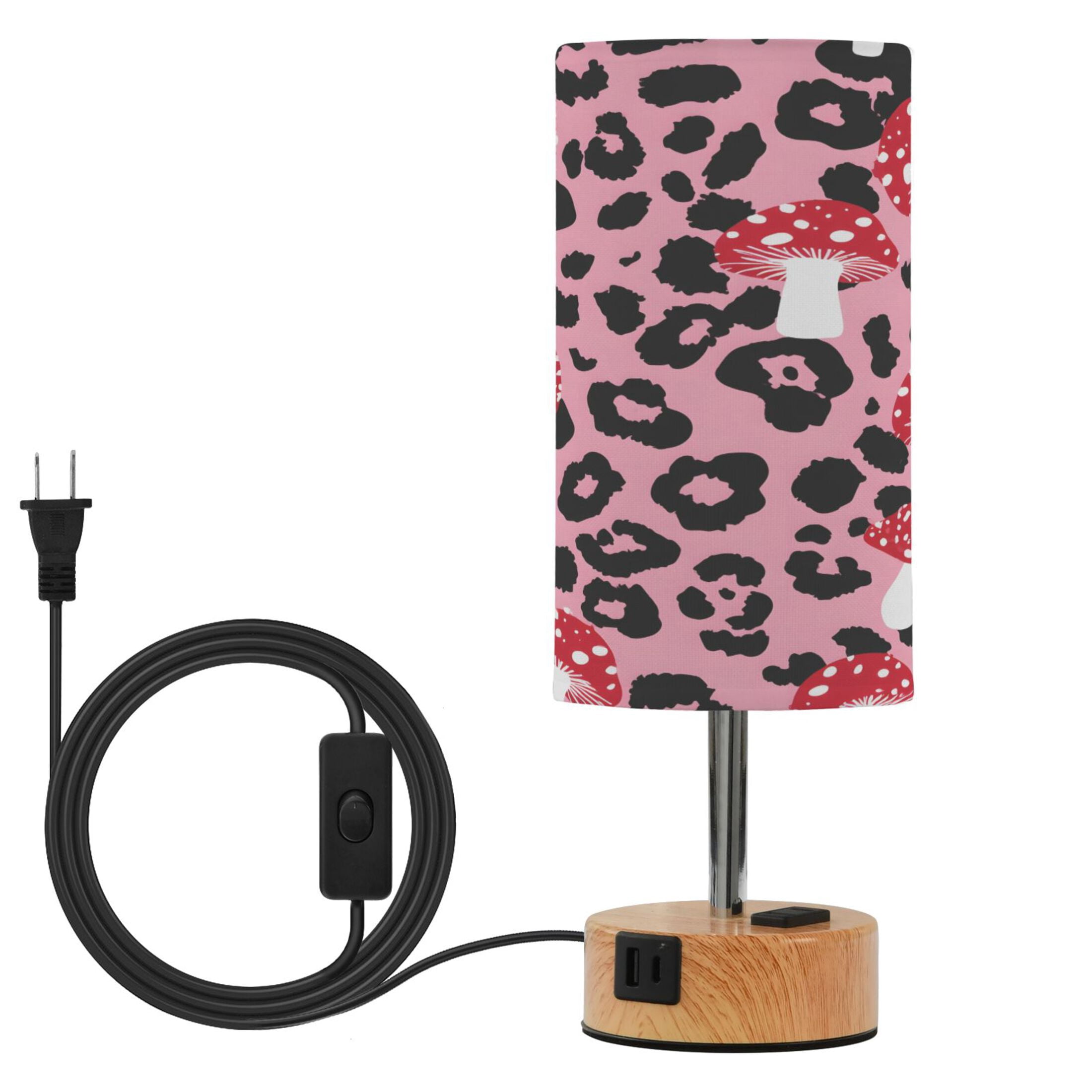 BZSMCE Leopard Mushroom Pattern Printed 3 Color Touch Control Table ...