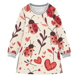 BZSMCE Little Girls Long Sleeved Hoodie A Dresses Pink Star Classical ...