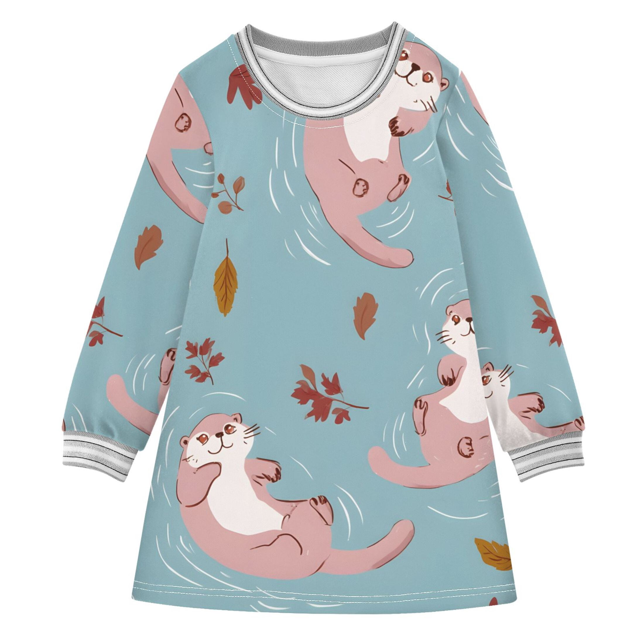 BZSMCE Little Girls Long Sleeved Hoodie A Dresses Pink Star Classical ...