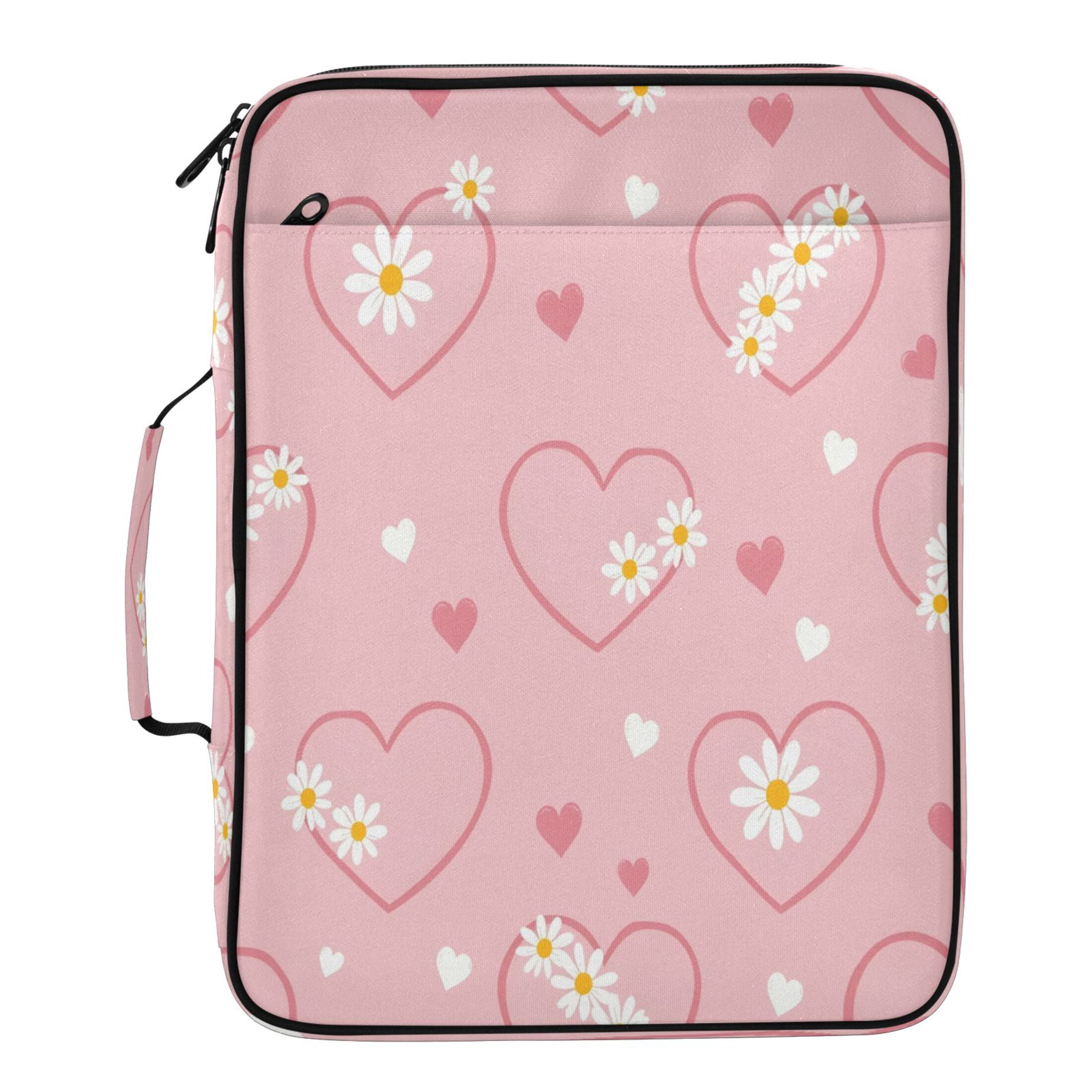 BZSMCE Love Flower Pattern Water-Resistant Filing Folder Binder ...
