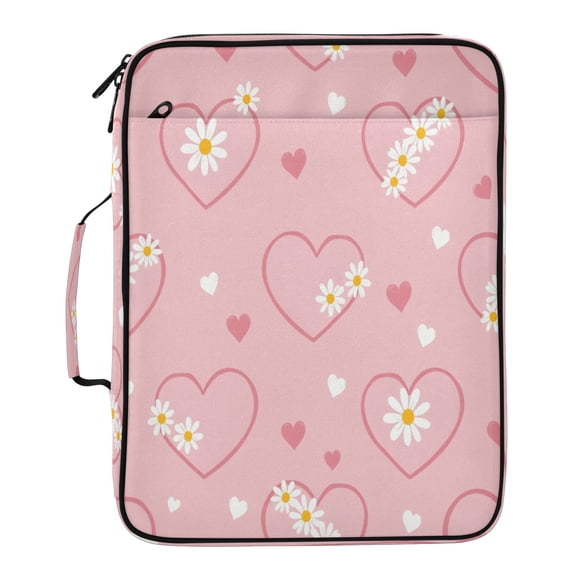 BZSMCE Love Flower Pattern Water-Resistant Filing Folder Binder ...