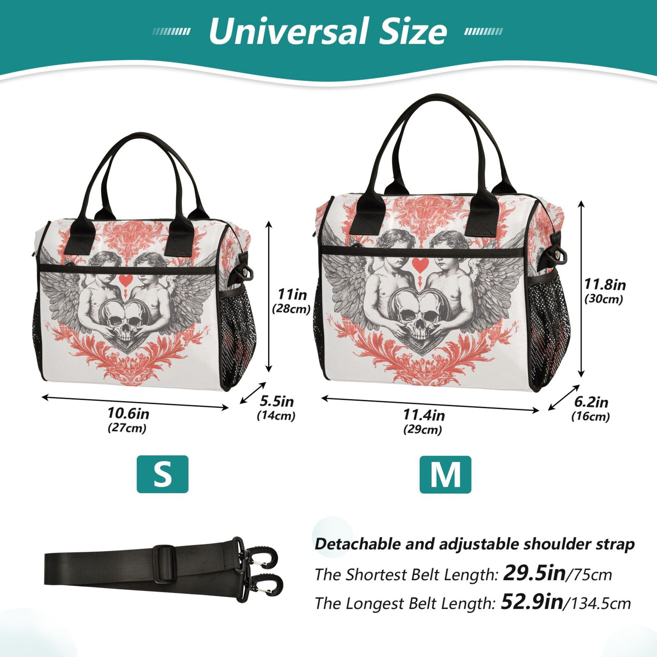 BZSMCE Lunch Bag Creative Oil Pattern Of Angel Cooler bag with Shoulder ...